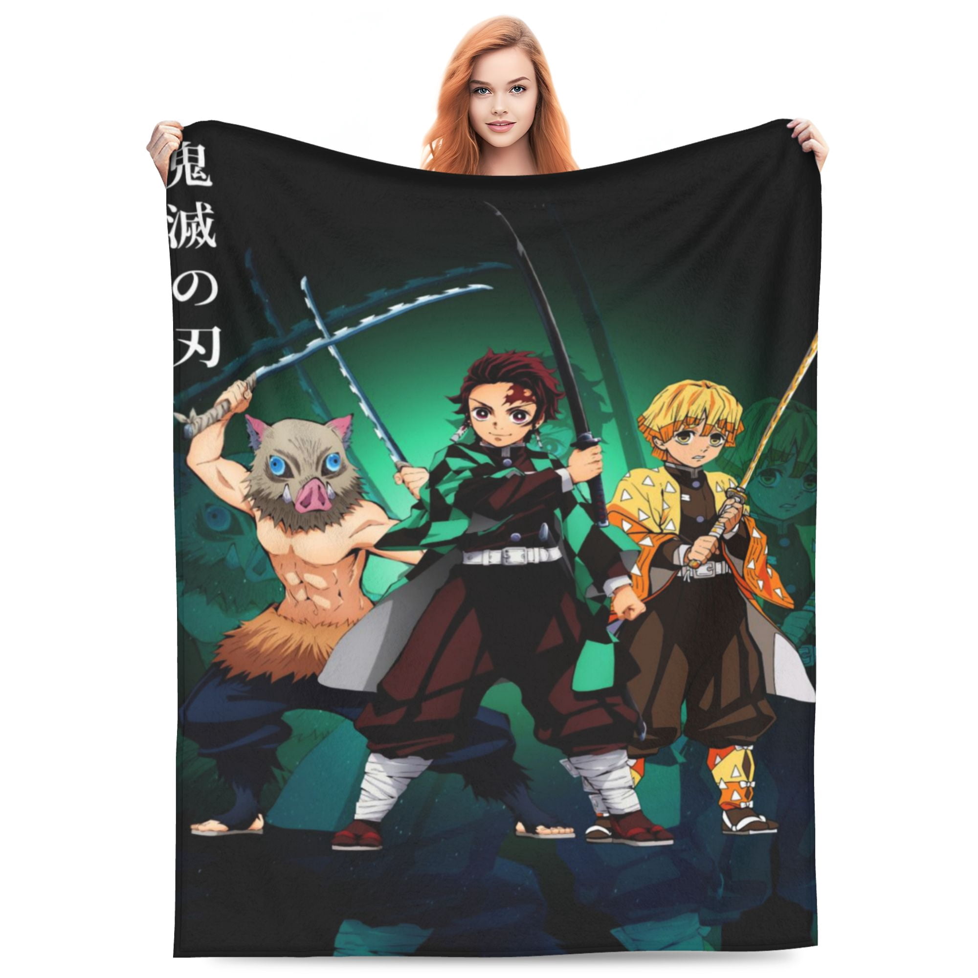 Demon Slayer Blanket Lightweight Throw Blanket Flannel Fleece ...