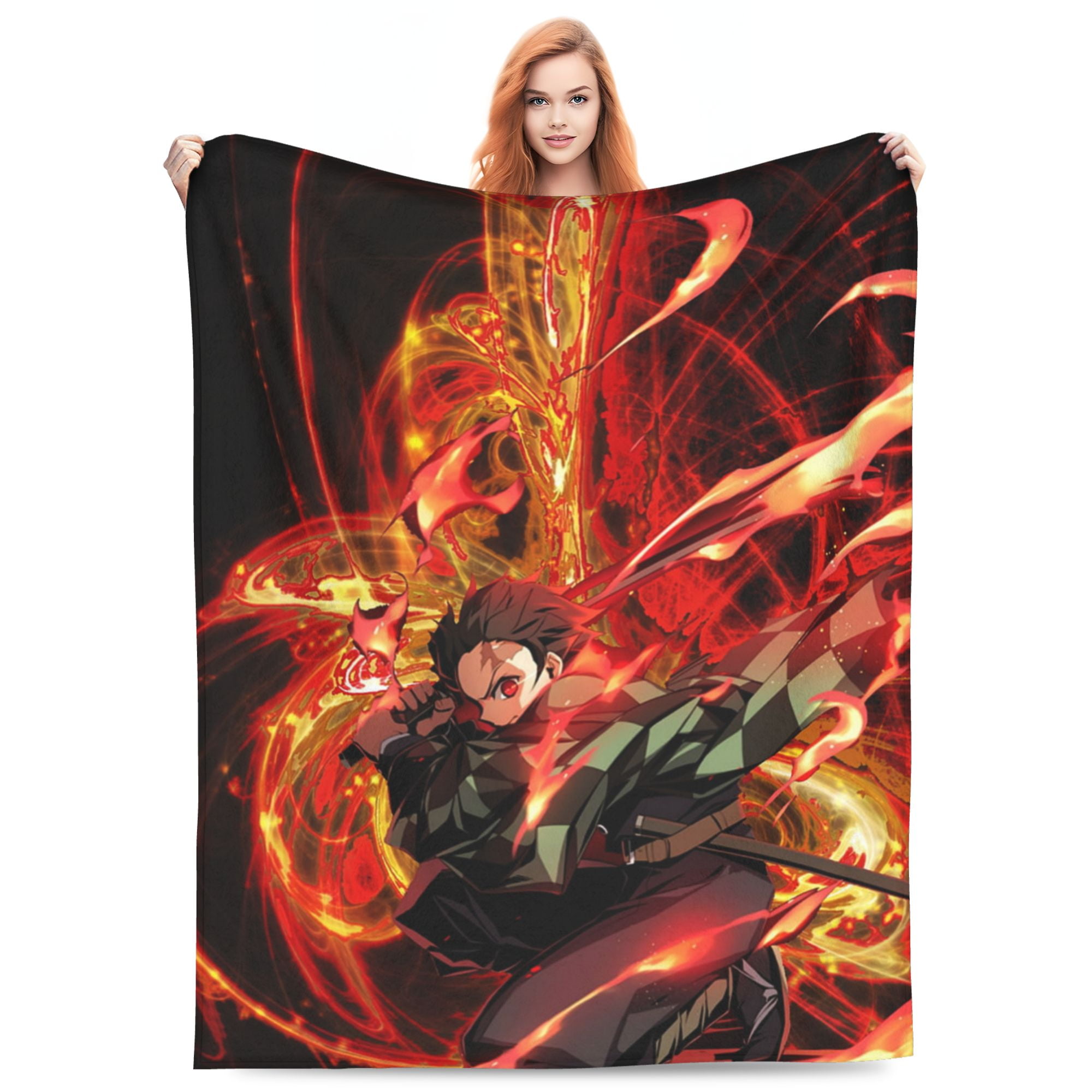 Demon Slayer Blanket Lightweight Throw Blanket Flannel Fleece ...