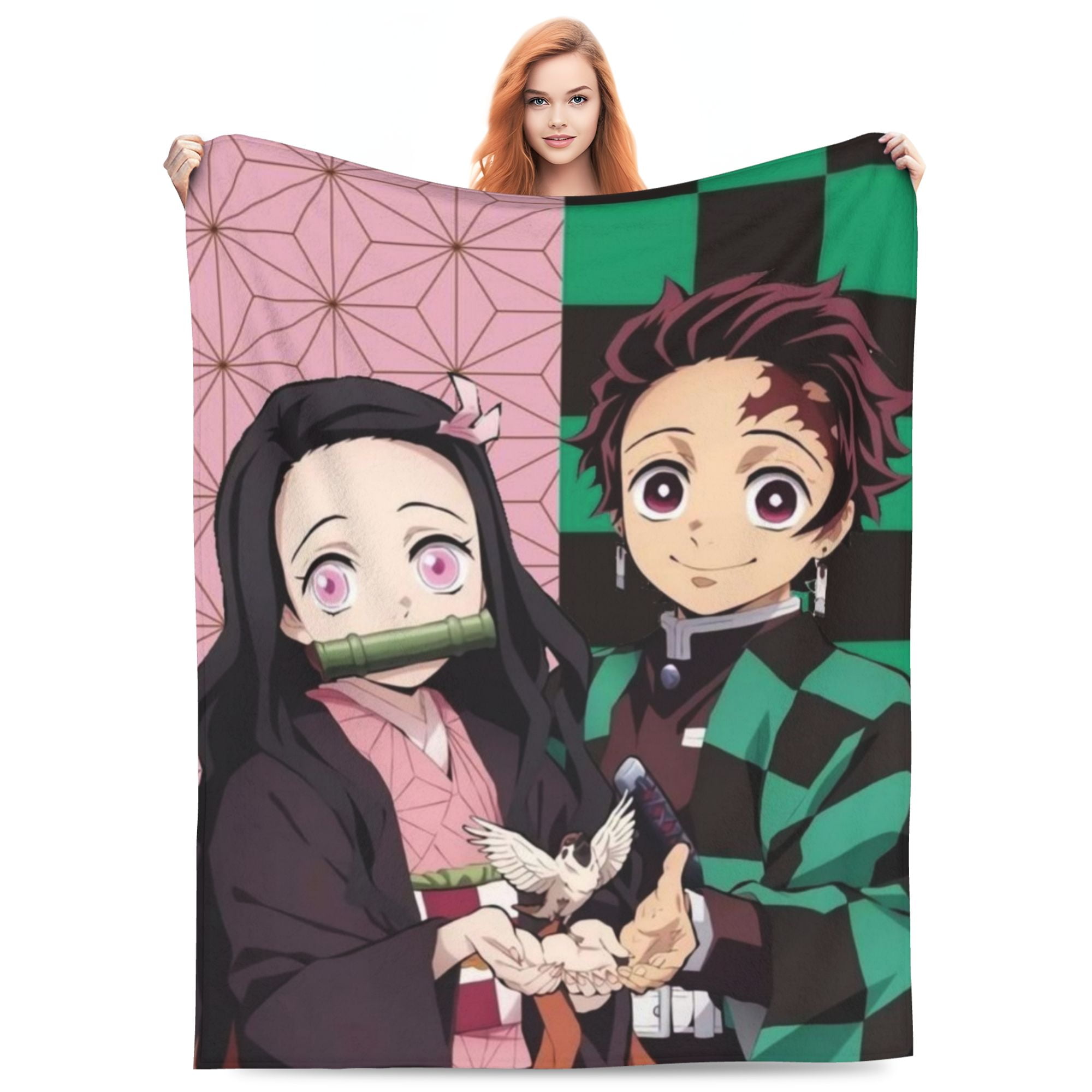 Demon Slayer Blanket Lightweight Throw Blanket Flannel Fleece ...