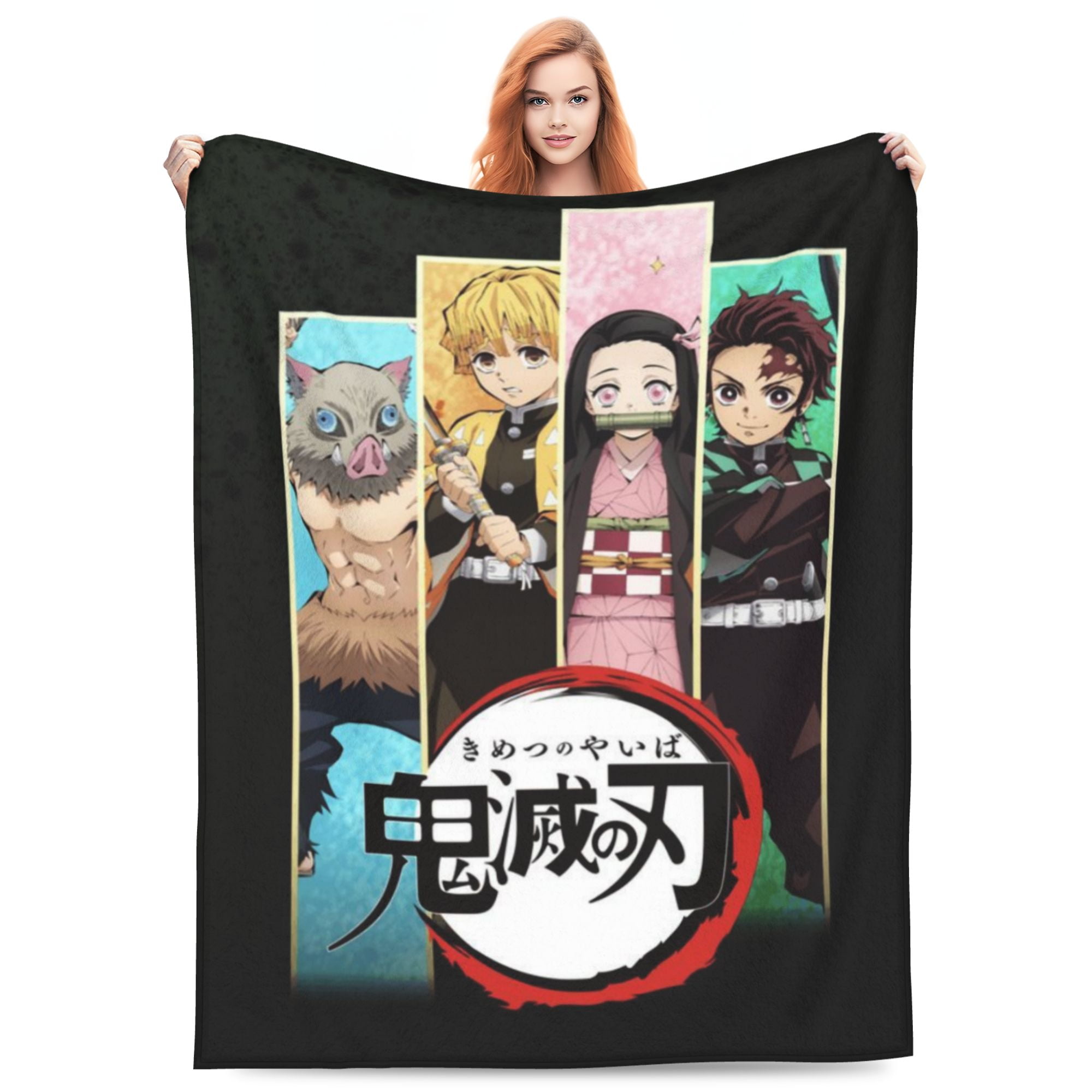 Demon Slayer Blanket Lightweight Throw Blanket Flannel Fleece ...