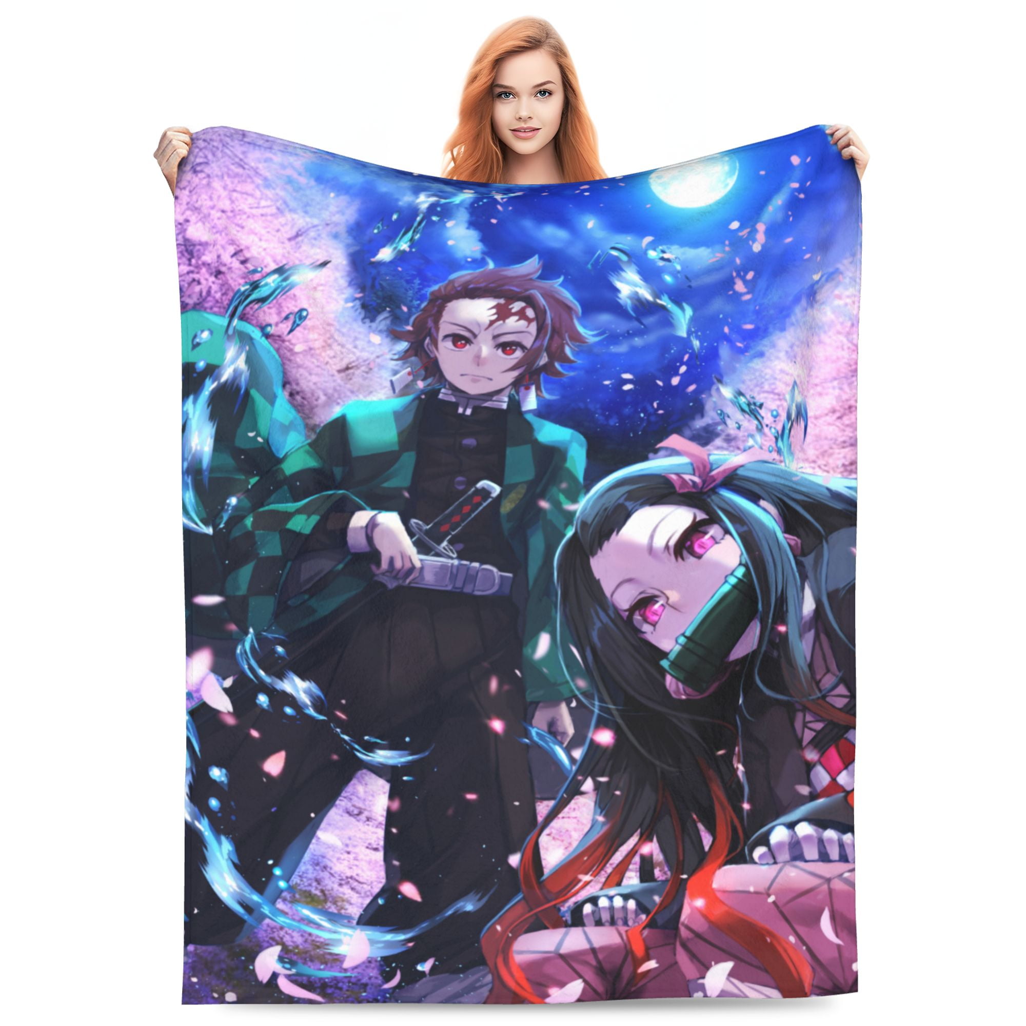 Demon Slayer Blanket Lightweight Throw Blanket Flannel Fleece ...