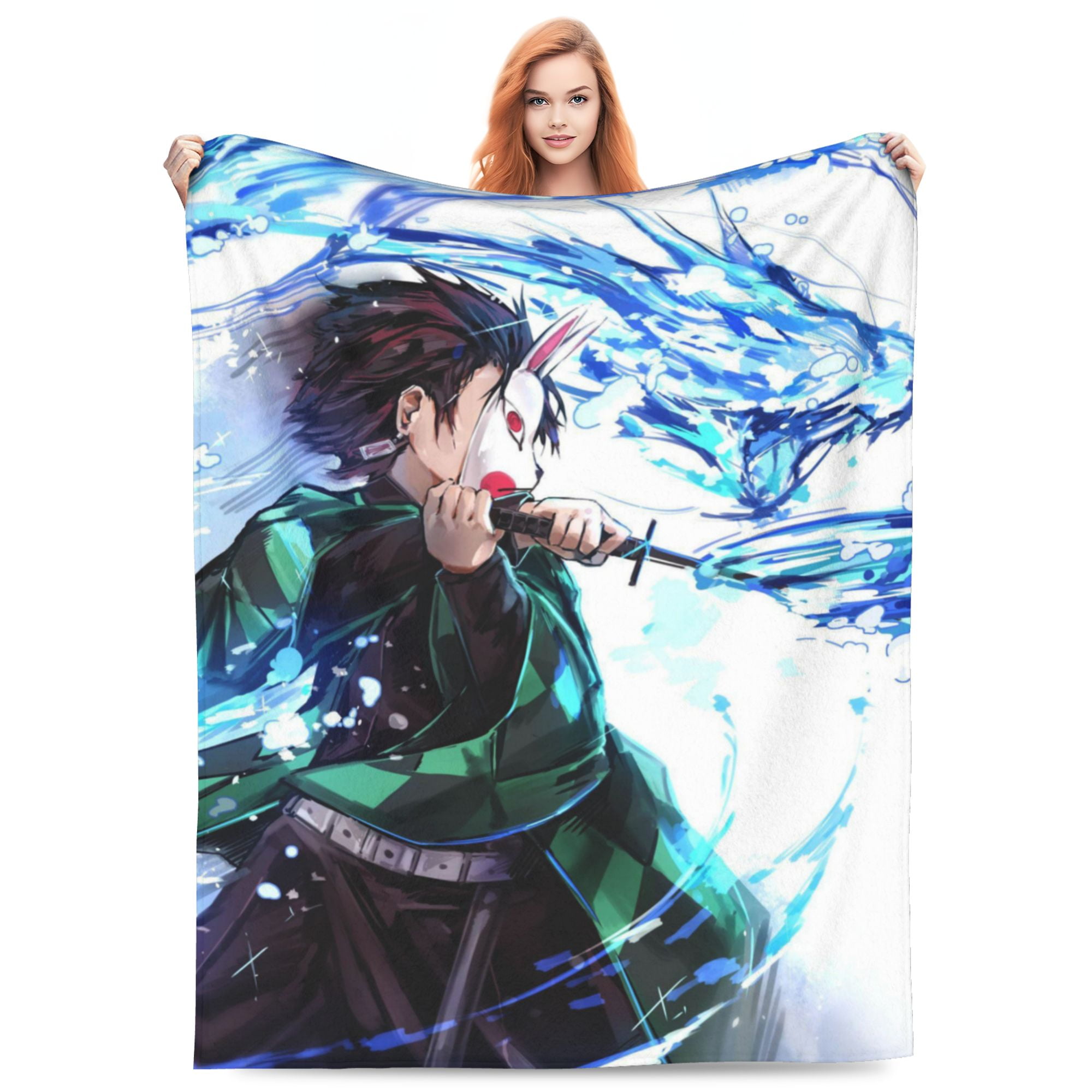 Demon Slayer Blanket Lightweight Throw Blanket Flannel Fleece ...