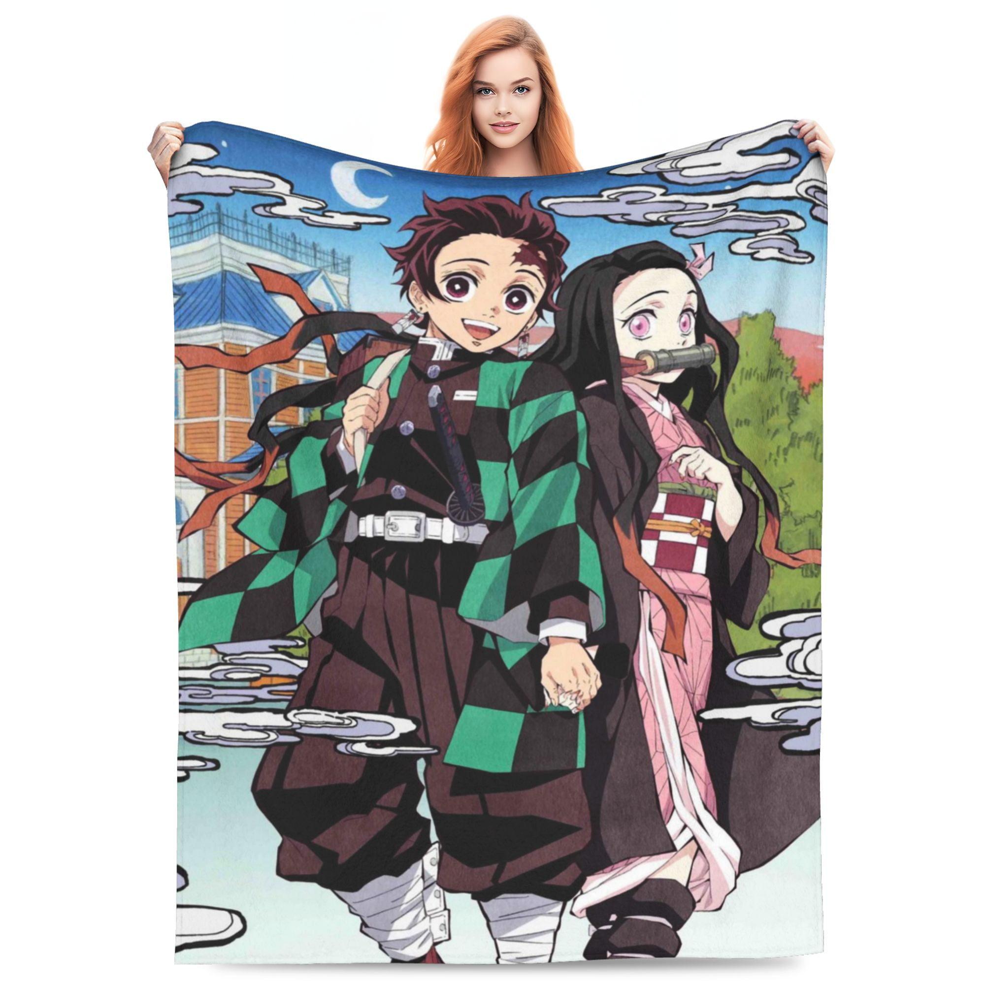 Demon Slayer Blanket Lightweight Throw Blanket Flannel Fleece ...