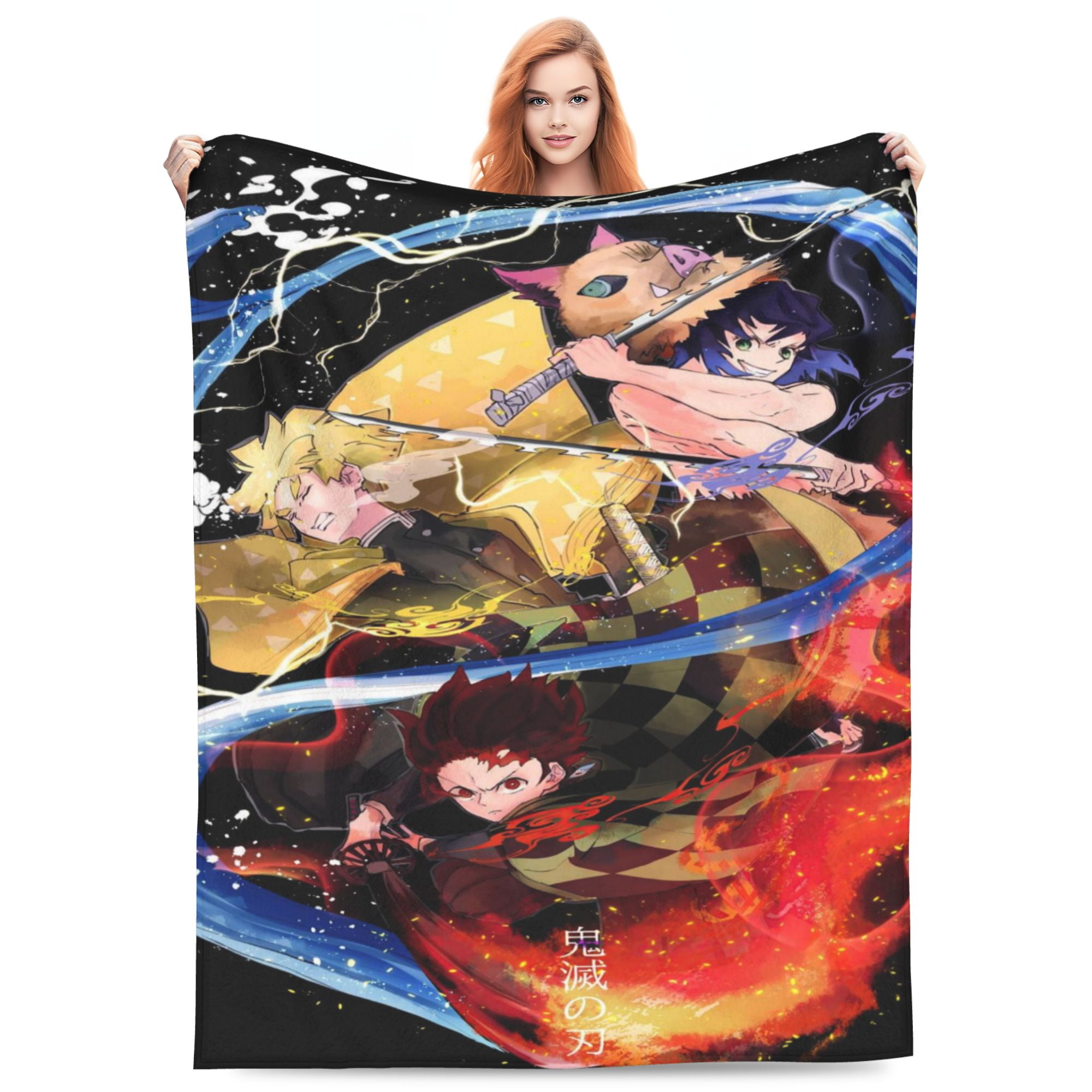 Demon Slayer Blanket Lightweight Throw Blanket Flannel Fleece ...