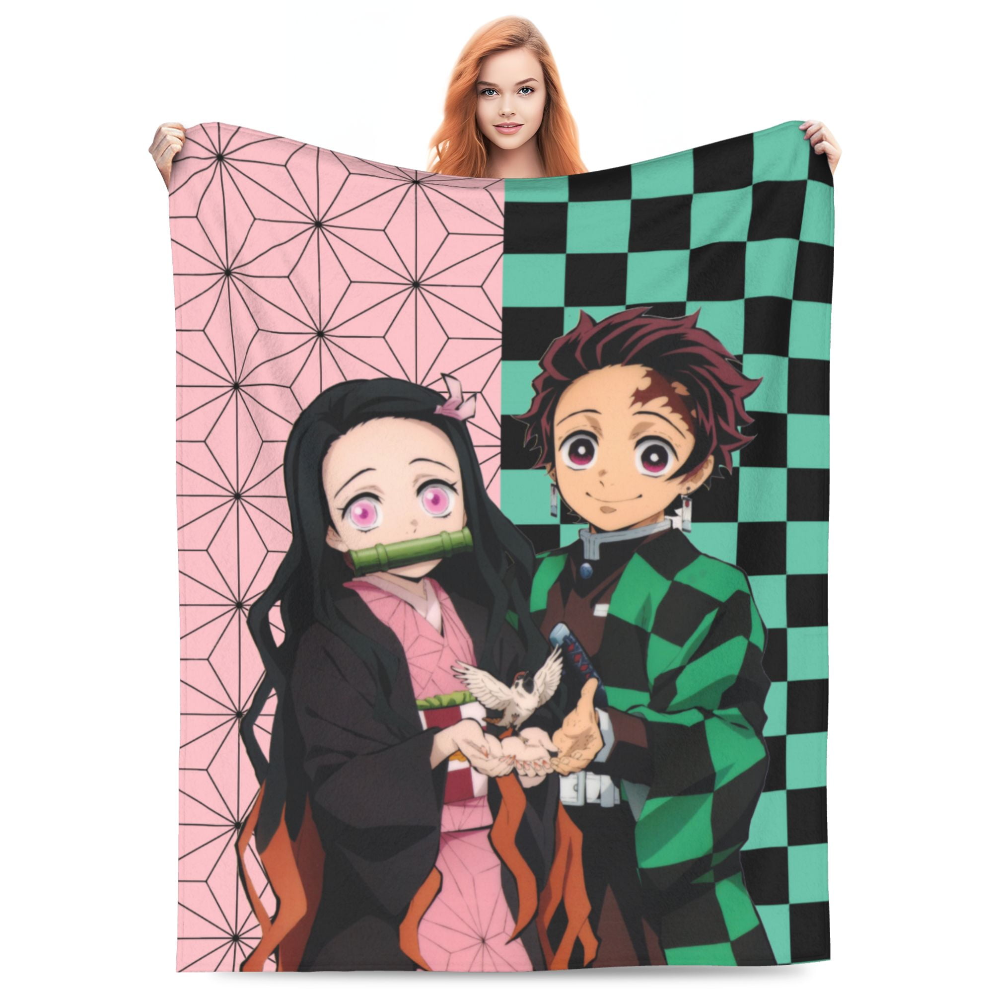 Demon Slayer Blanket Lightweight Throw Blanket Flannel Fleece ...
