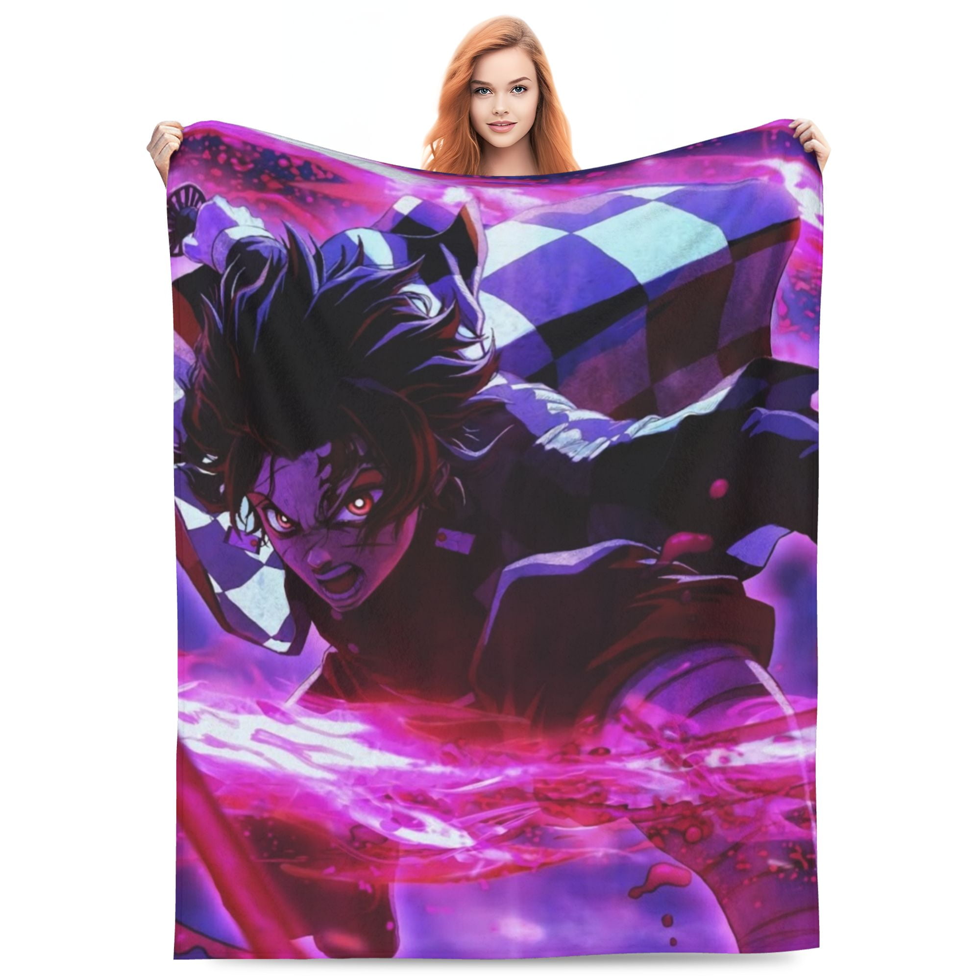 Demon Slayer Blanket Lightweight Throw Blanket Flannel Fleece ...