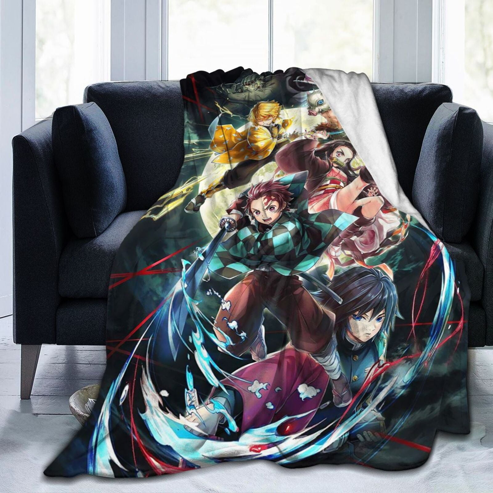 Demon Slayer Blanket Merch Stuff Nezuko Blankets Anime Bedding Demon ...