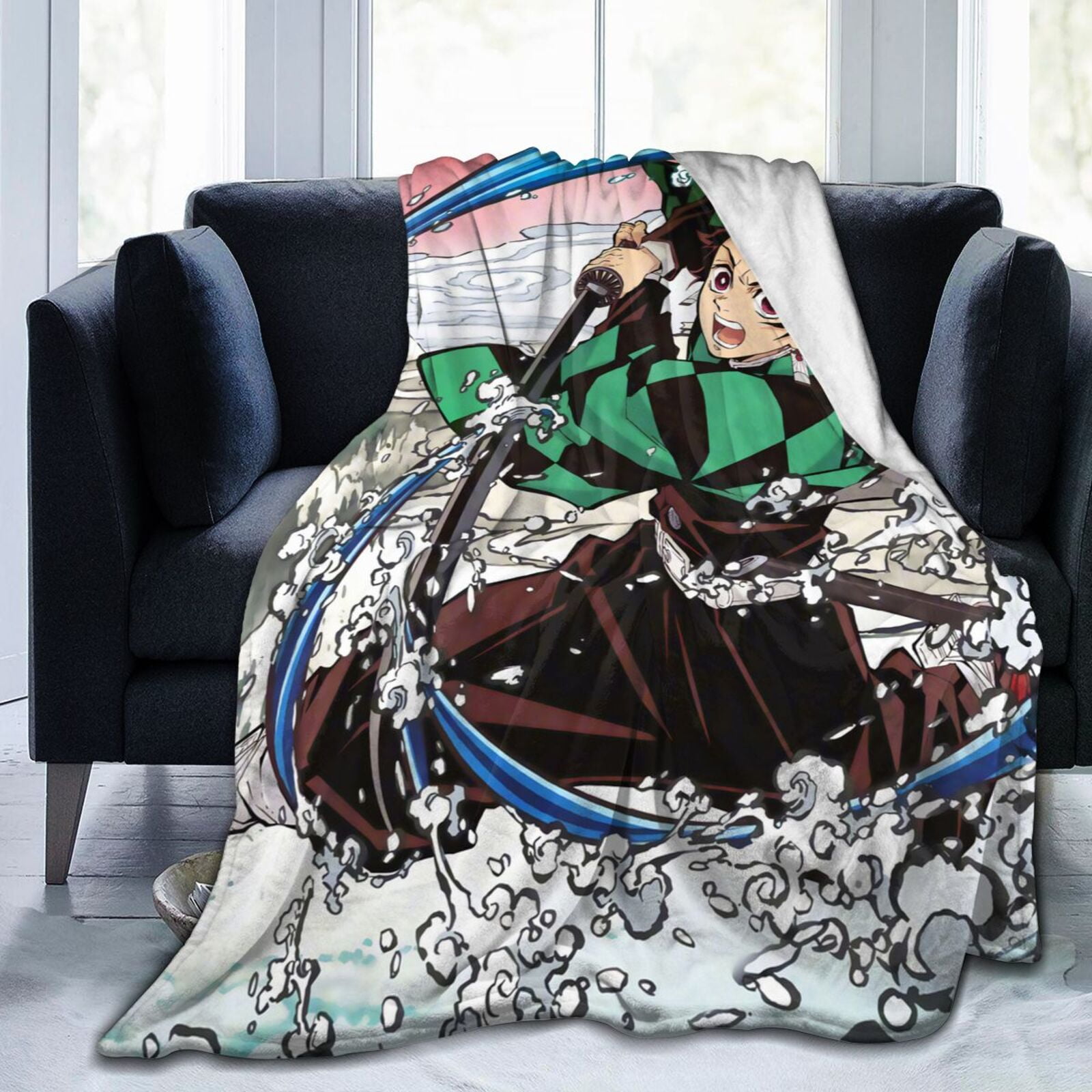 Demon Slayer Blanket Merch Stuff Nezuko Blankets Anime Bedding Demon ...