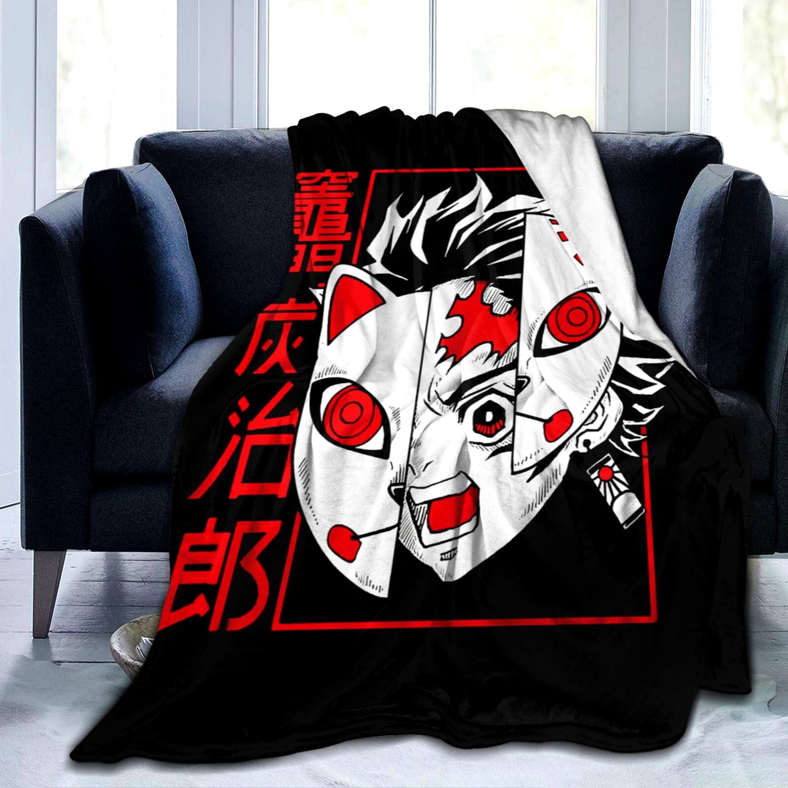 Demon Slayer Blanket Merch Stuff Nezuko Blankets Anime Bedding Demon ...
