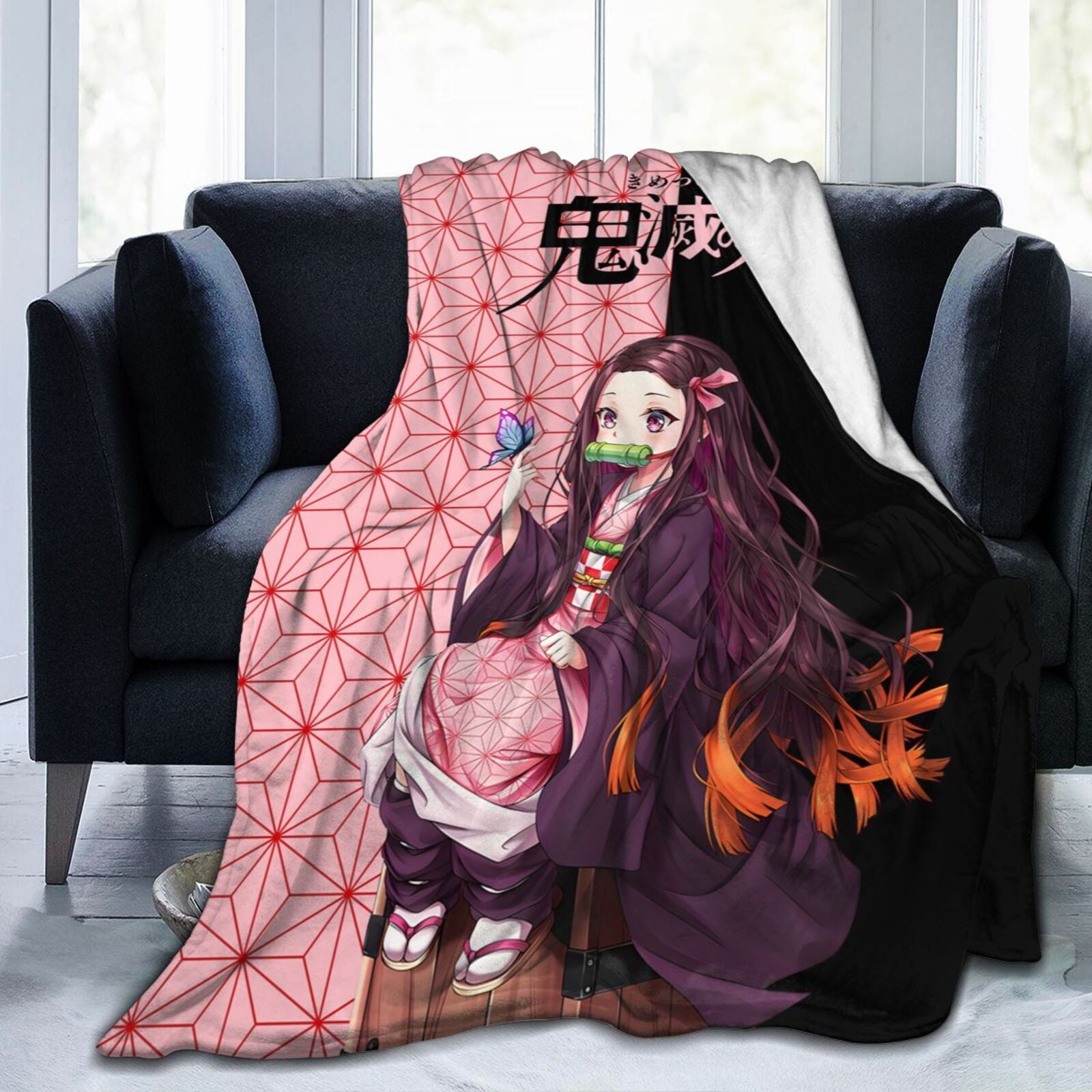 Demon Slayer Blanket Merch Stuff Nezuko Blankets Anime Bedding Demon ...