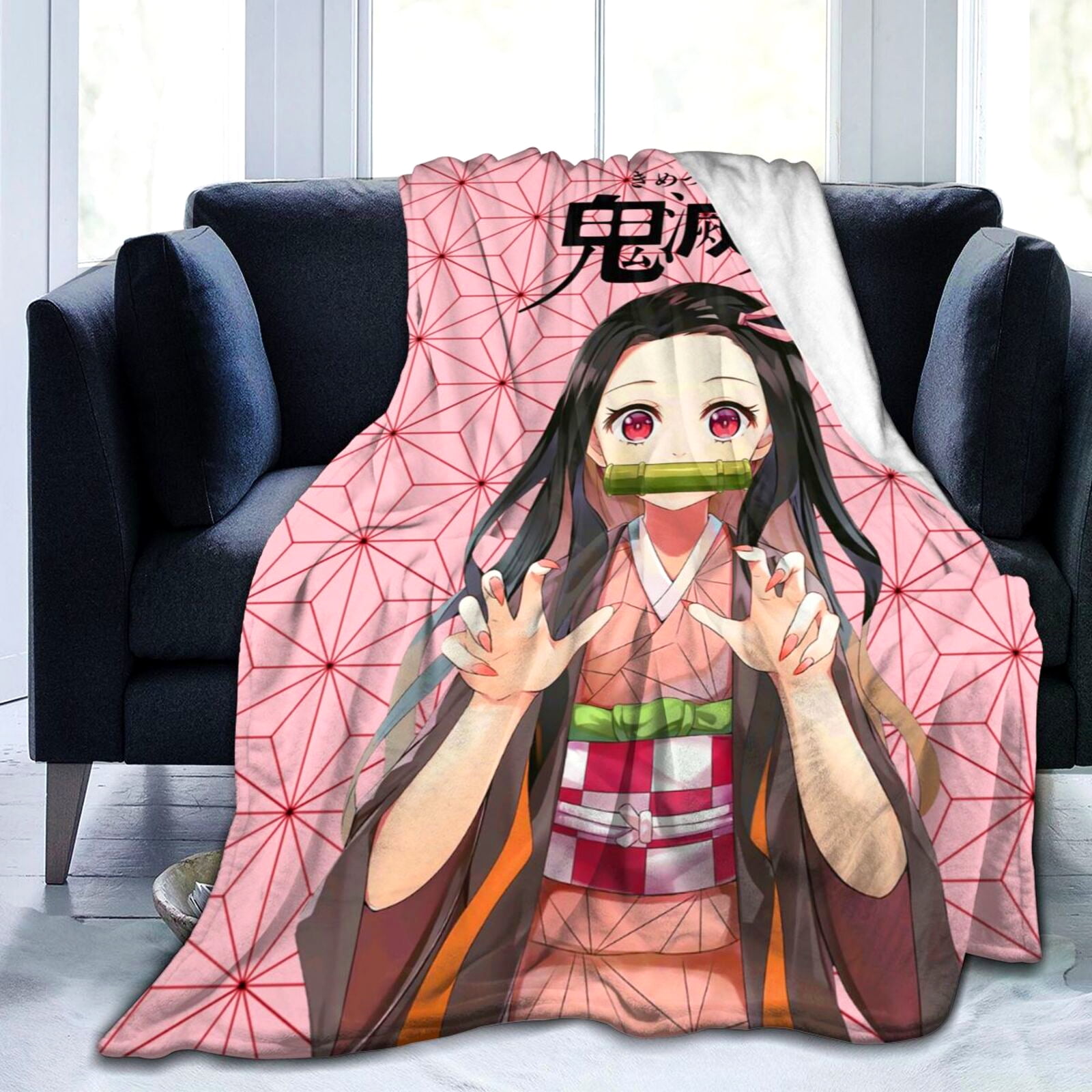 Demon Slayer Blanket Merch Stuff Nezuko Blankets Anime Bedding Demon ...