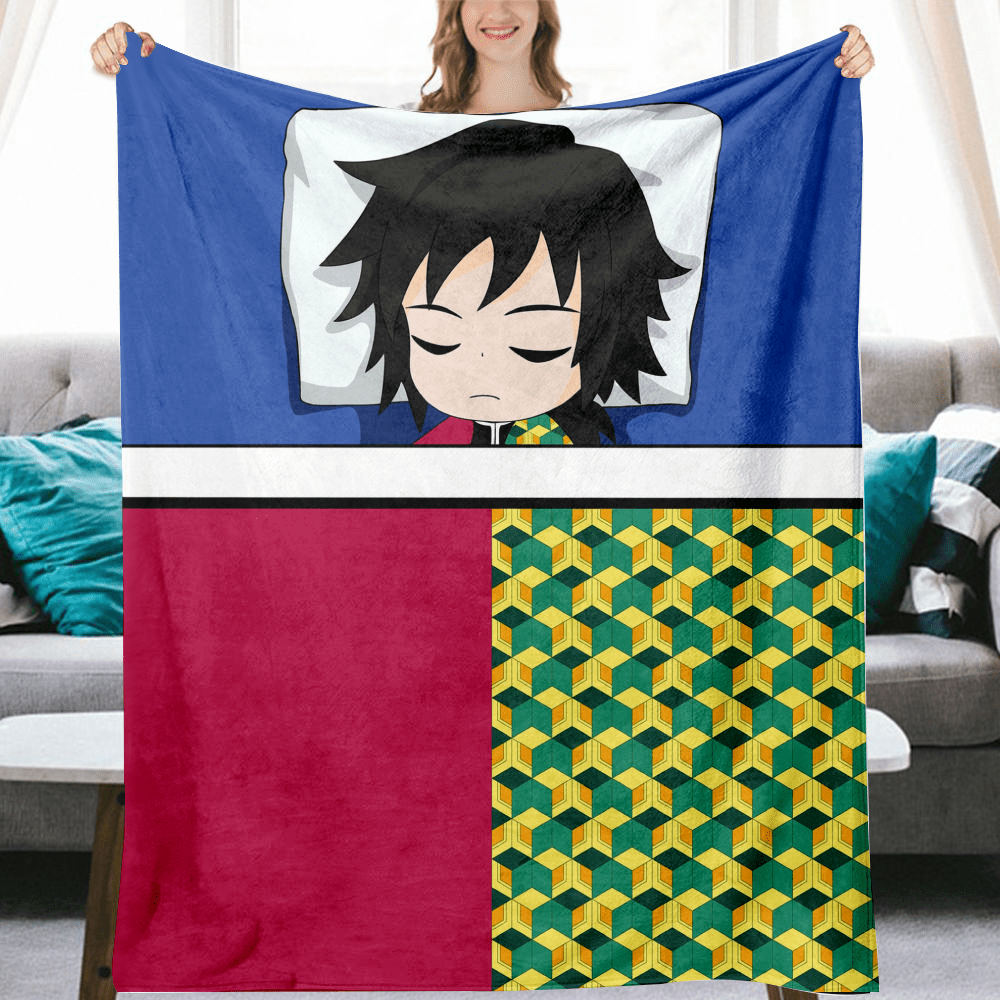 Demon Slayer Blanket Q Version Tomioka Giyuu Sofa Throw Magic Practical ...