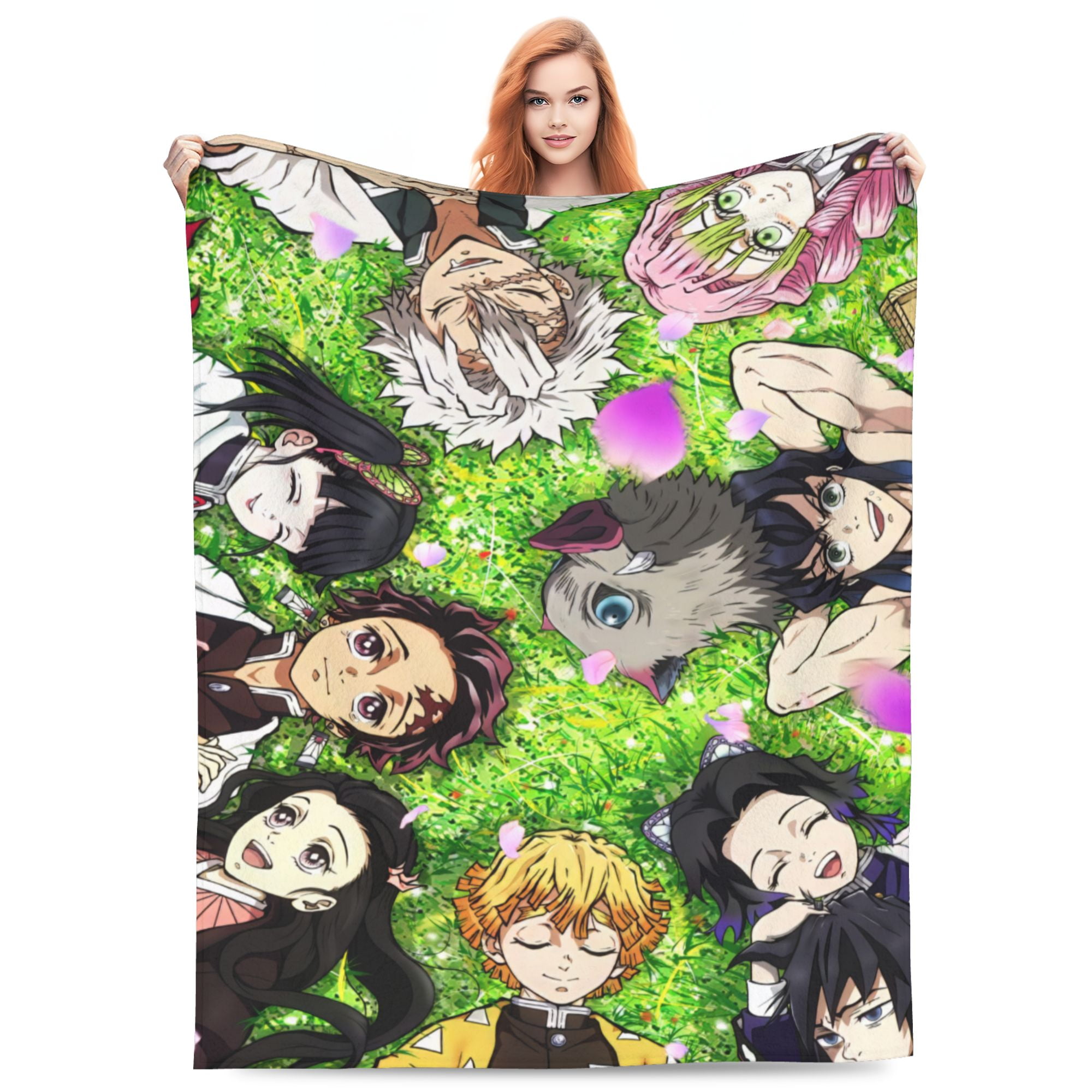 Demon Slayer Blanket Super Soft Flannel Blanket Throw Lightweight Sofa ...