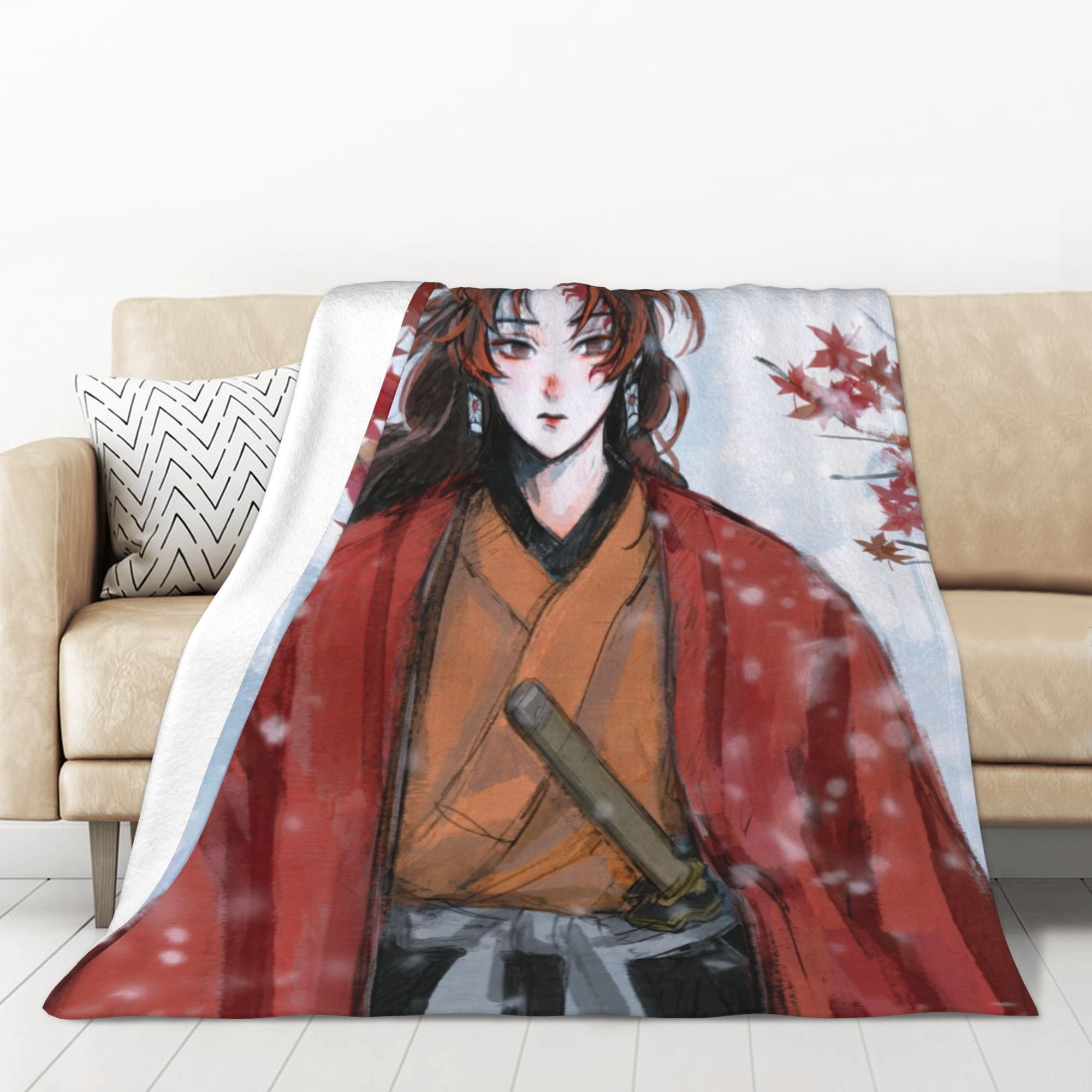 Demon Slayer Blanket for Men Women Plush 320GSM 50"x70" Throw Blanket for Adult, Soft Fleece ...