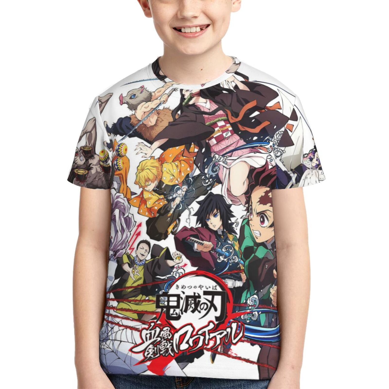 Demon Slayer Boys Girls T-Shirt 3d Print Graphic Short Sleeve Tee Shirt ...
