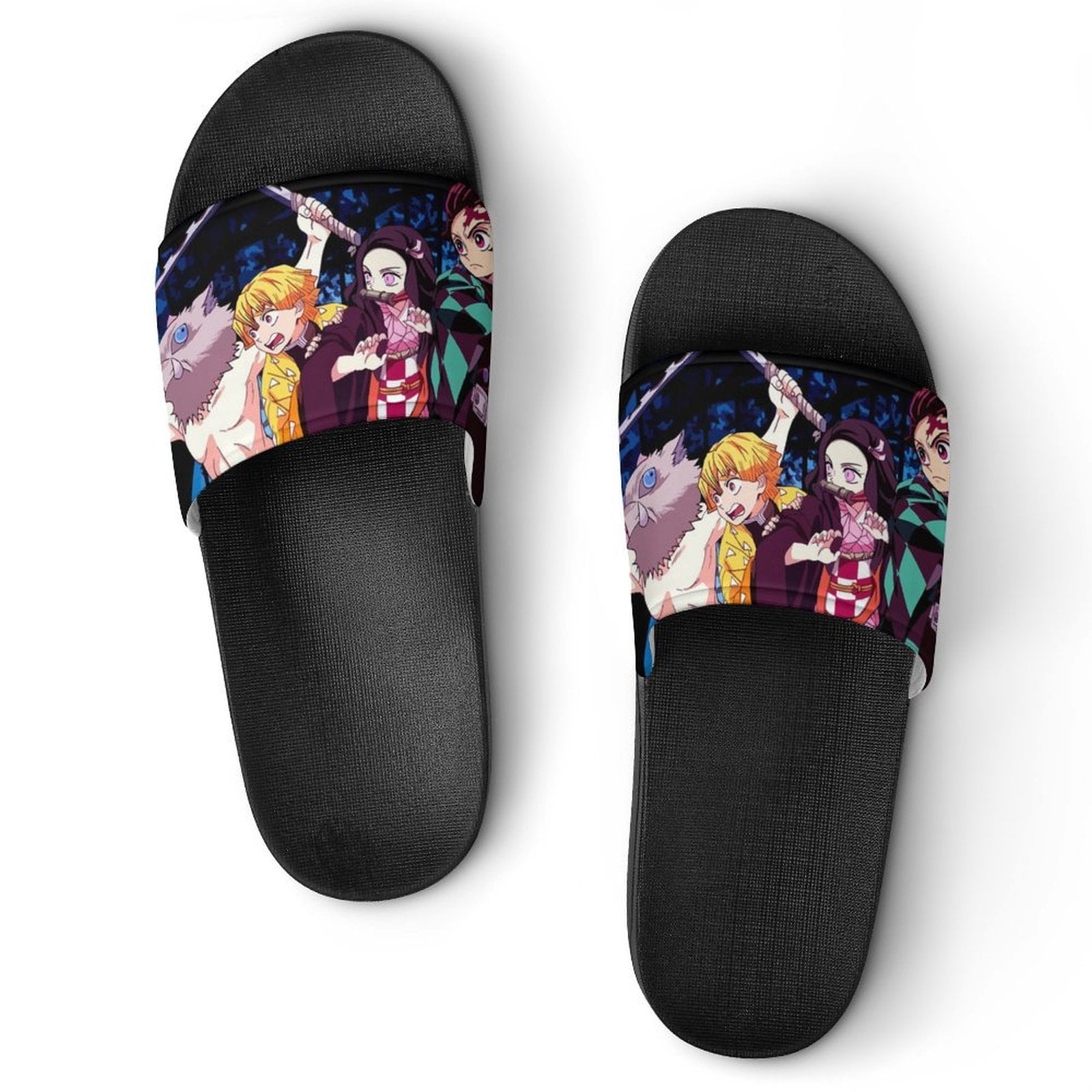 Demon Slayer Boys Slide Sandals, Comfort Casual Pool Slide Outdoor ...