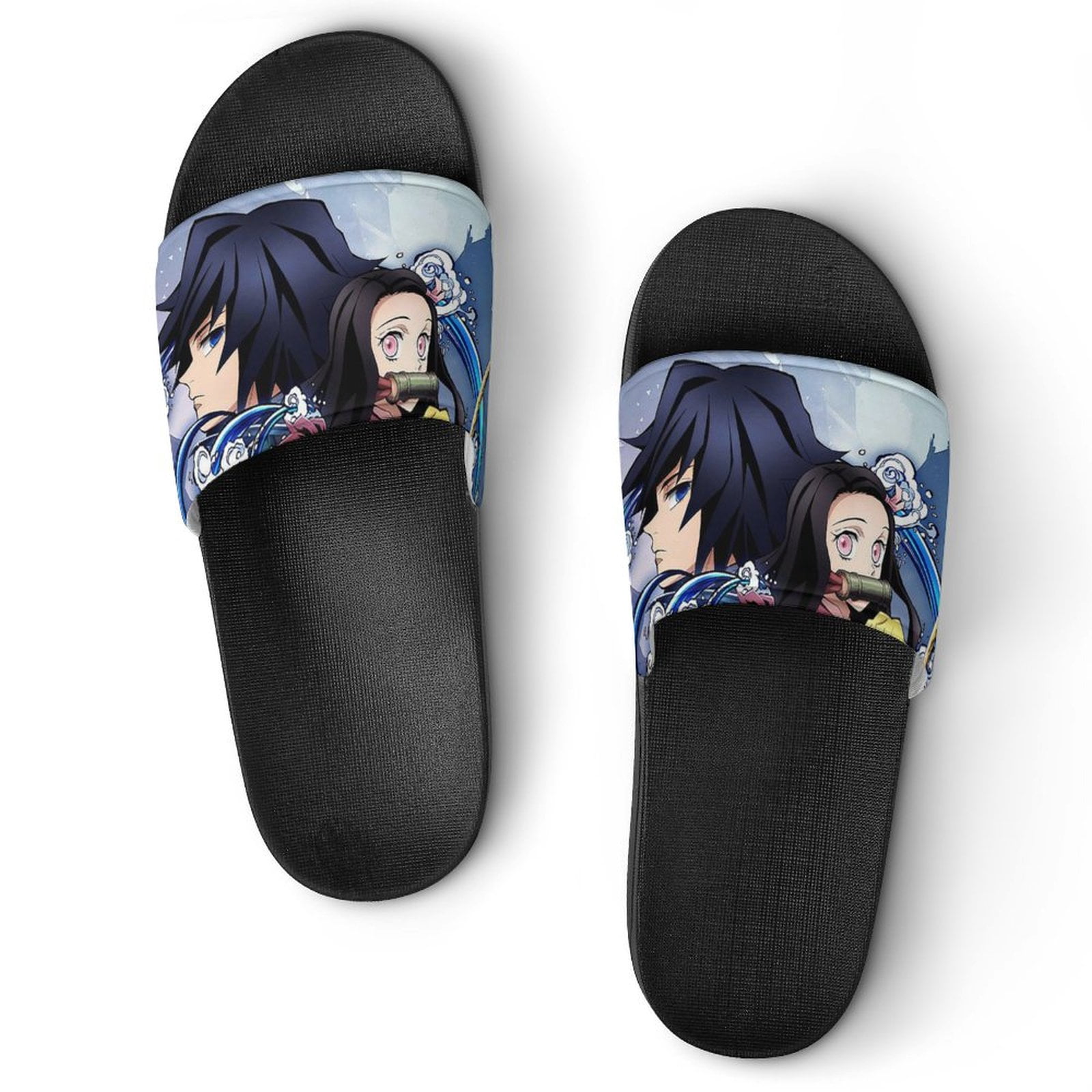 Demon Slayer Boys Slide Sandals, Comfort Casual Pool Slide Outdoor ...