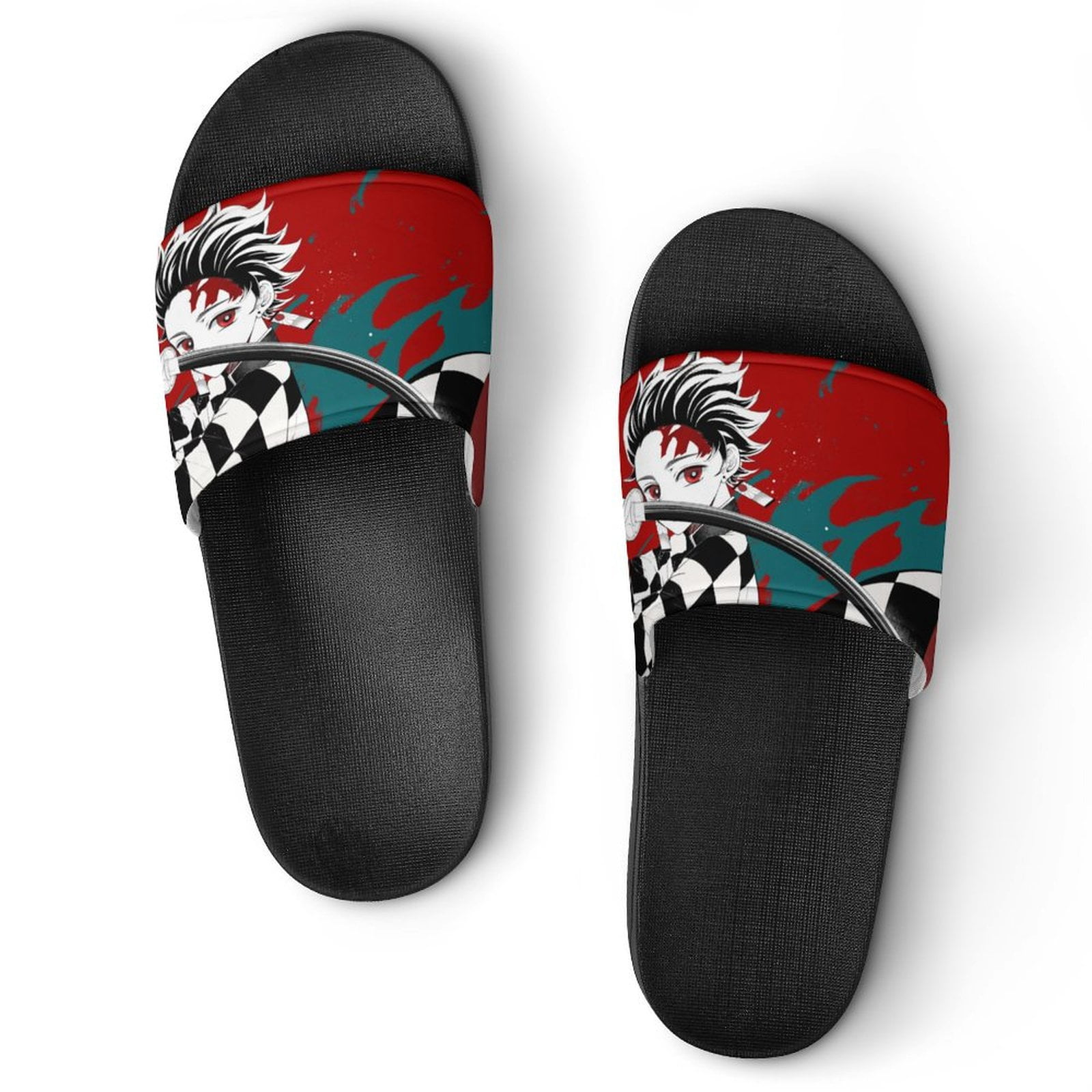 Demon Slayer Boys Slide Sandals, Comfort Casual Pool Slide Outdoor ...