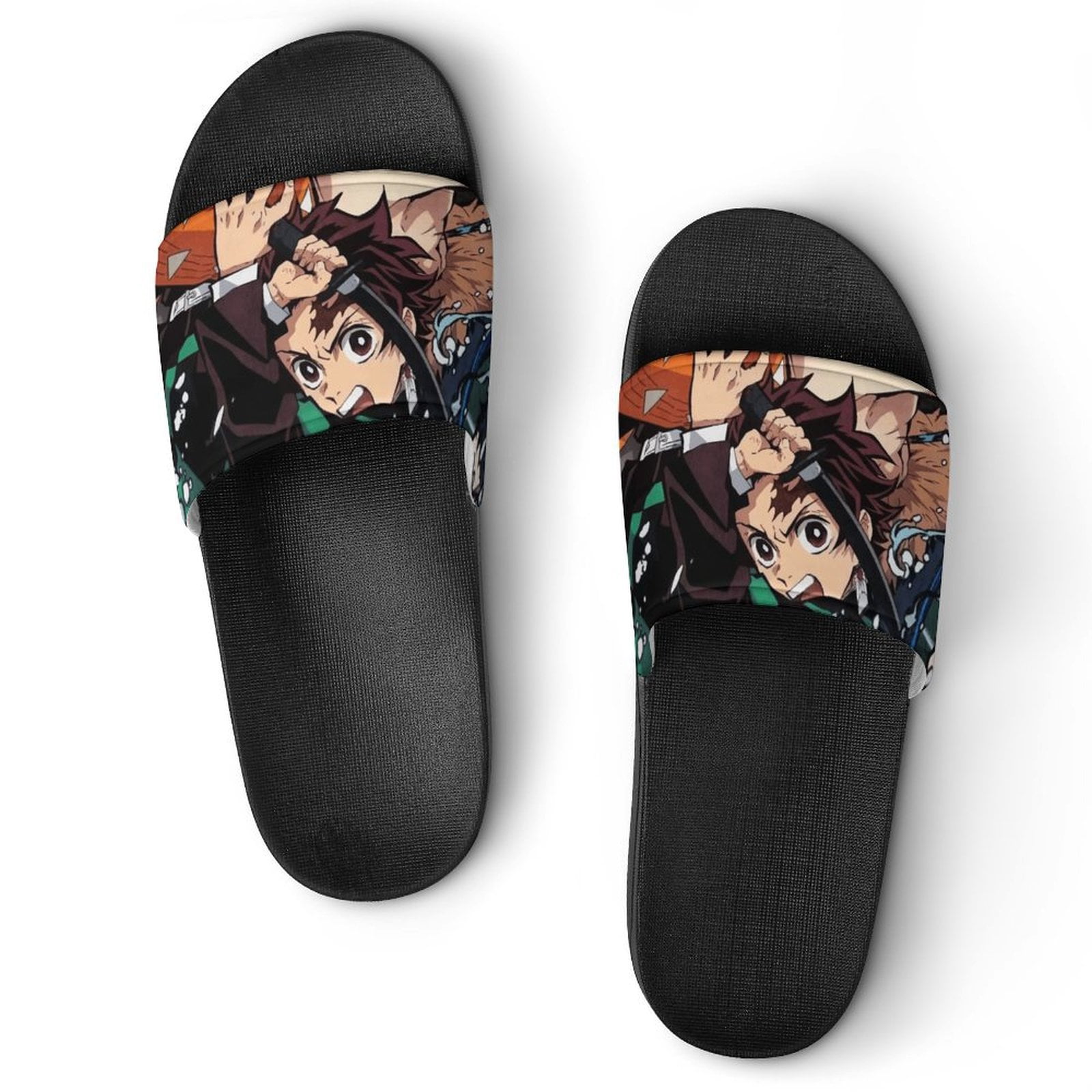 Demon Slayer Boys Slide Sandals, Comfort Casual Pool Slide Outdoor ...