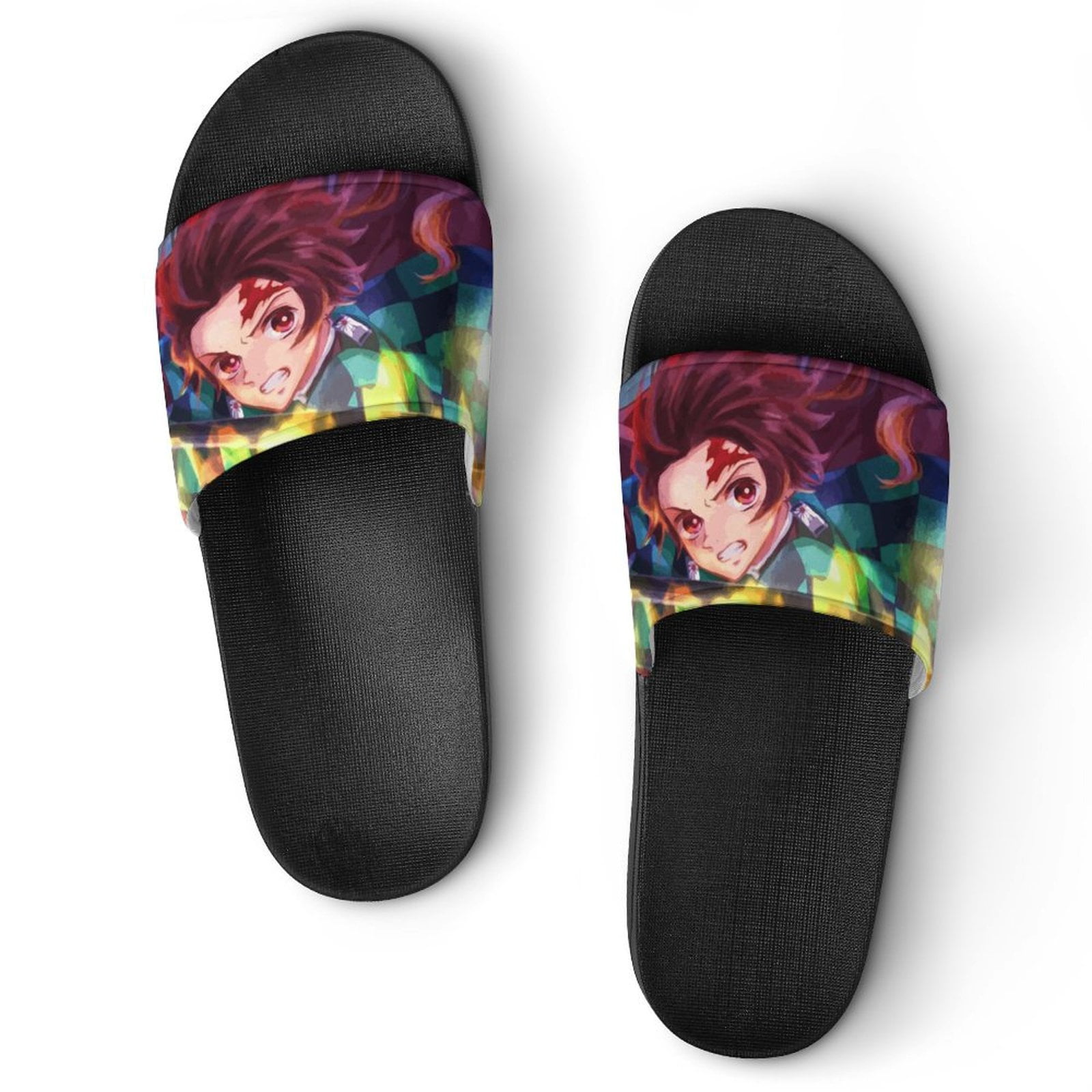 Demon Slayer Boys Slide Sandals, Comfort Casual Pool Slide Outdoor ...