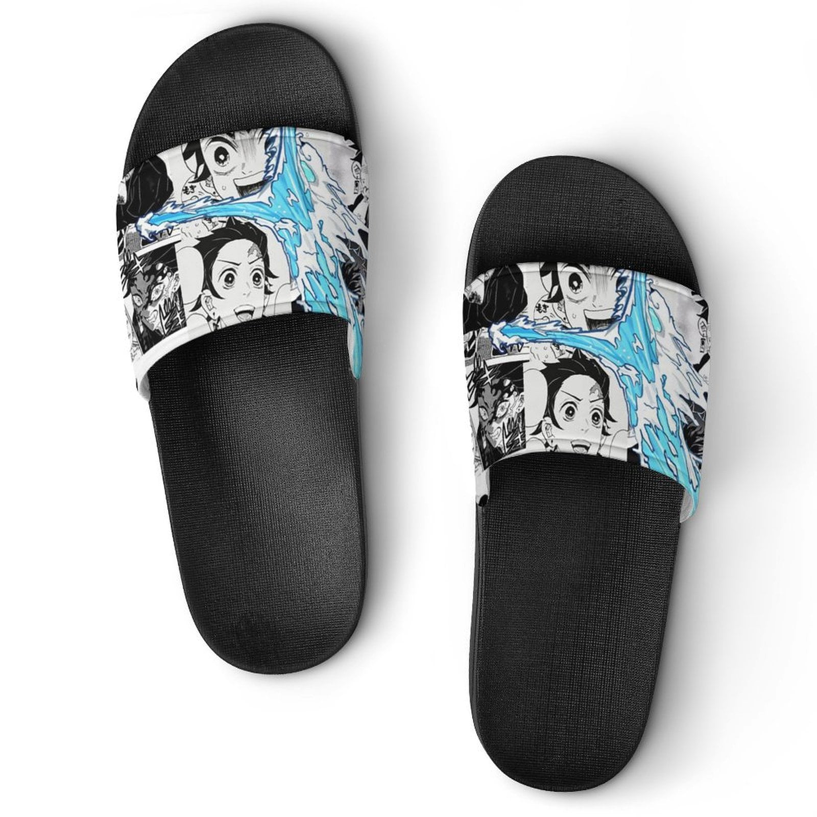 Demon Slayer Boys Slide Sandals, Comfort Casual Pool Slide Outdoor ...