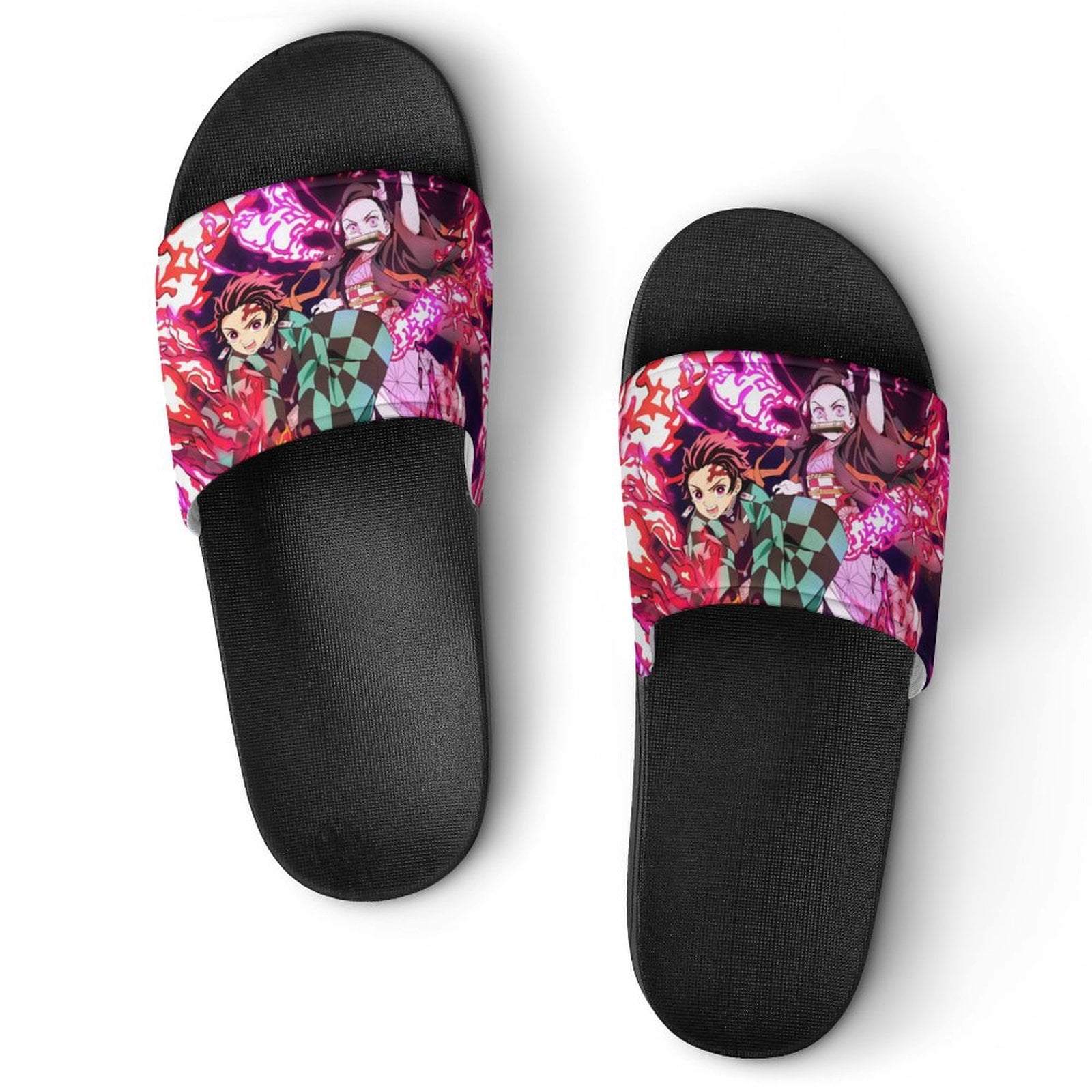 Demon Slayer Boys Slide Sandals, Comfort Casual Pool Slide Outdoor ...