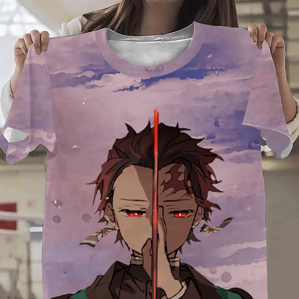 Demon Slayer Boys' T-Shirt Popular Cartoon Demon Slayer Tee Birthday ...