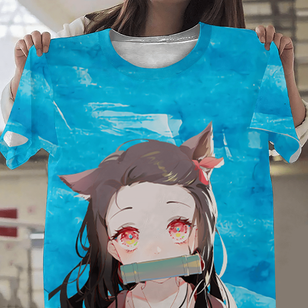 Demon Slayer Boys' T-Shirt Popular Cartoon Demon Slayer Tee Birthday ...