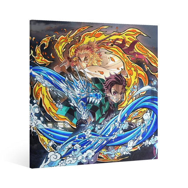 Demon Slayer Canvas Wall Art Cartoon Wall Decor | HD Printed & Wooden ...