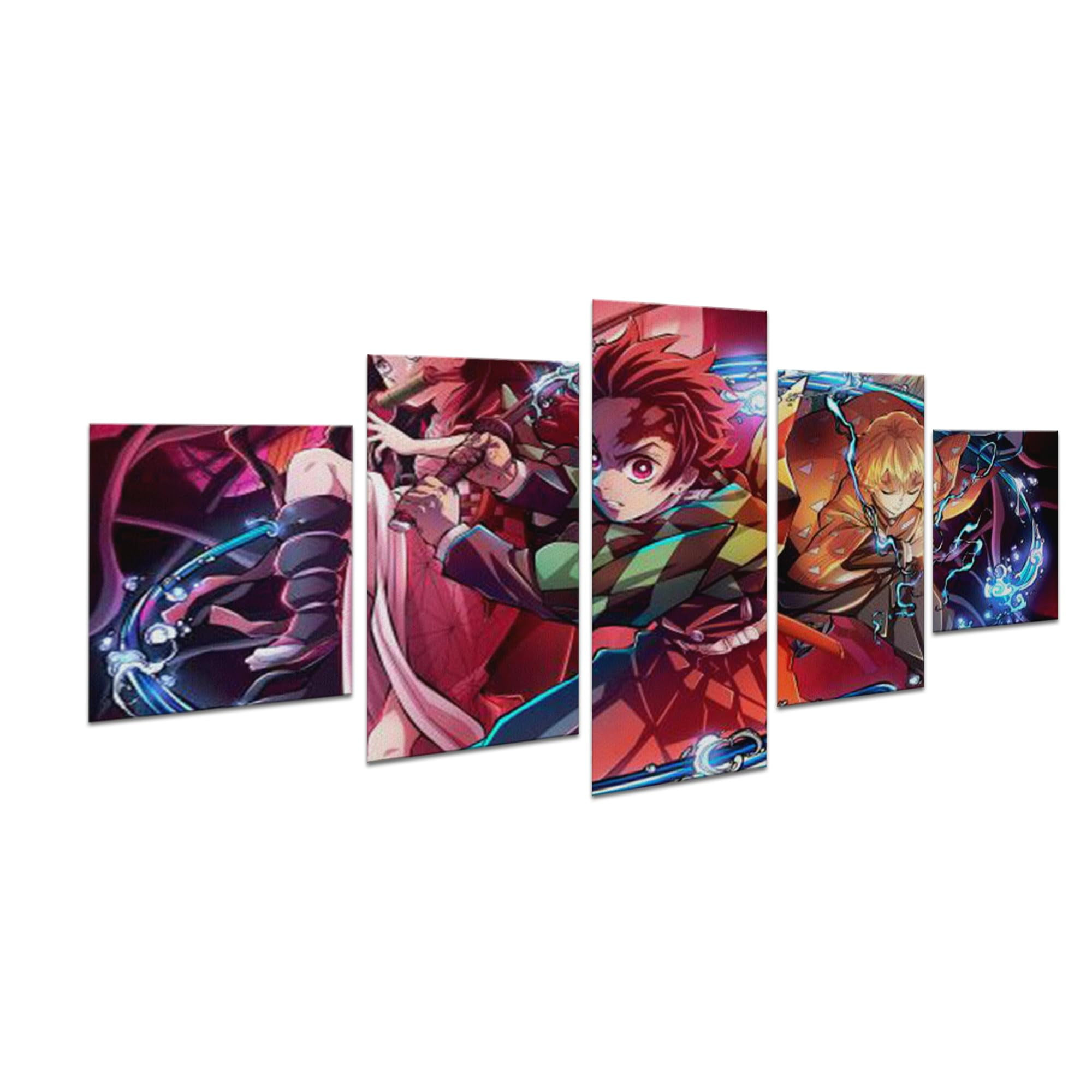 Demon Slayer Canvas Wall Art by DreamController Set of 5 - 40x20 inches ...