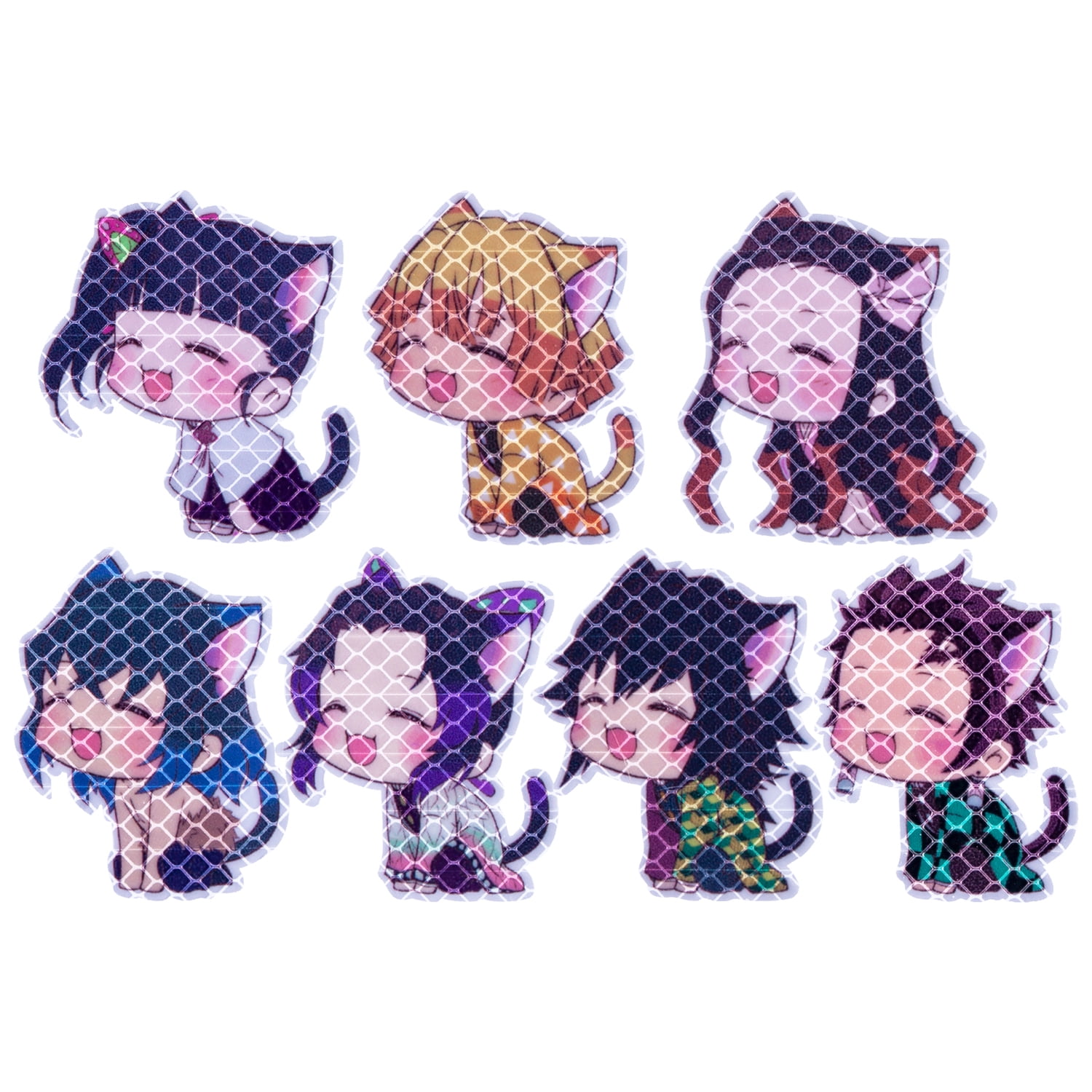 Demon Slayer Car Decals 7pcs: Nezuko, Tanjiro, Zenitsu, Inosuke Cat Ear ...