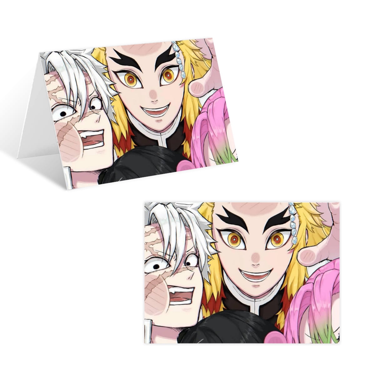 Demon Slayer Cards and Envelopes Greeting Cards with Envelopes Blank ...