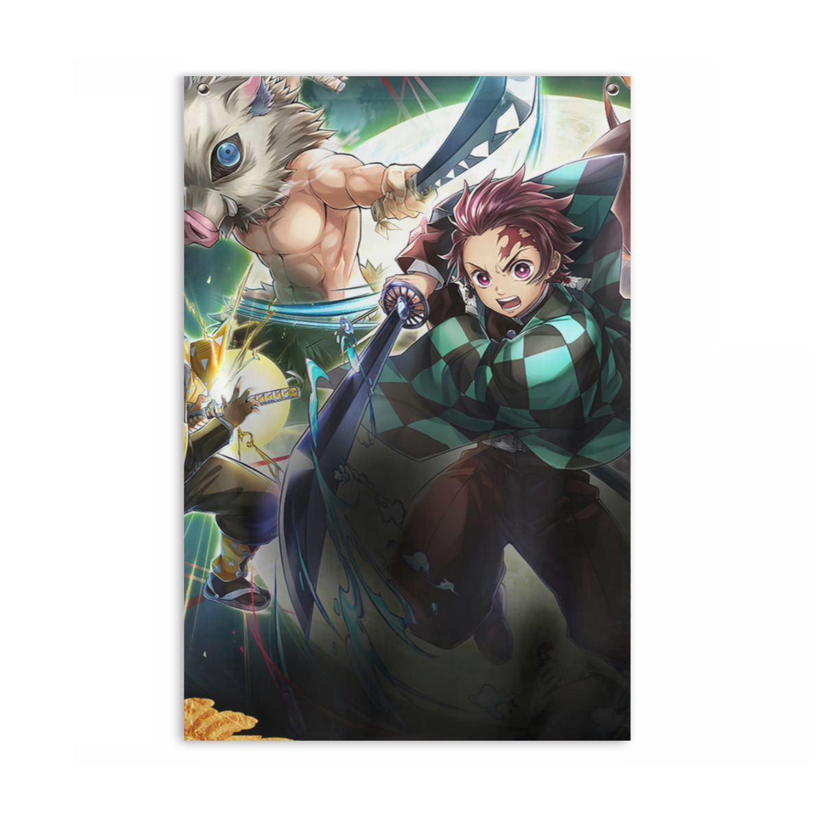 Demon Slayer Cartoon Flag 4x6ft Banner for Dormitory Decoration ...