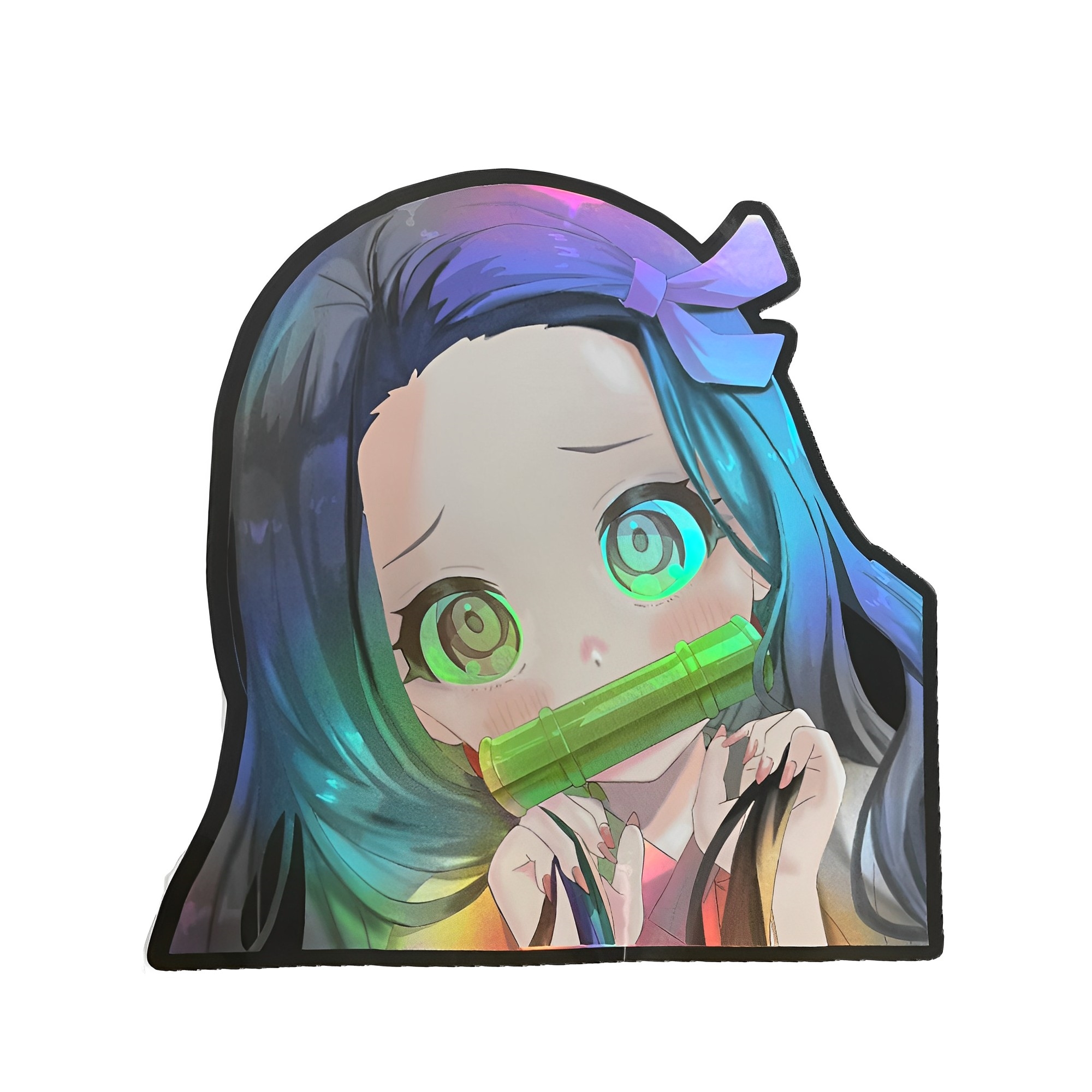 Demon Slayer Cartoon Holographic Stickers Set of 25 Anime Lenticular ...