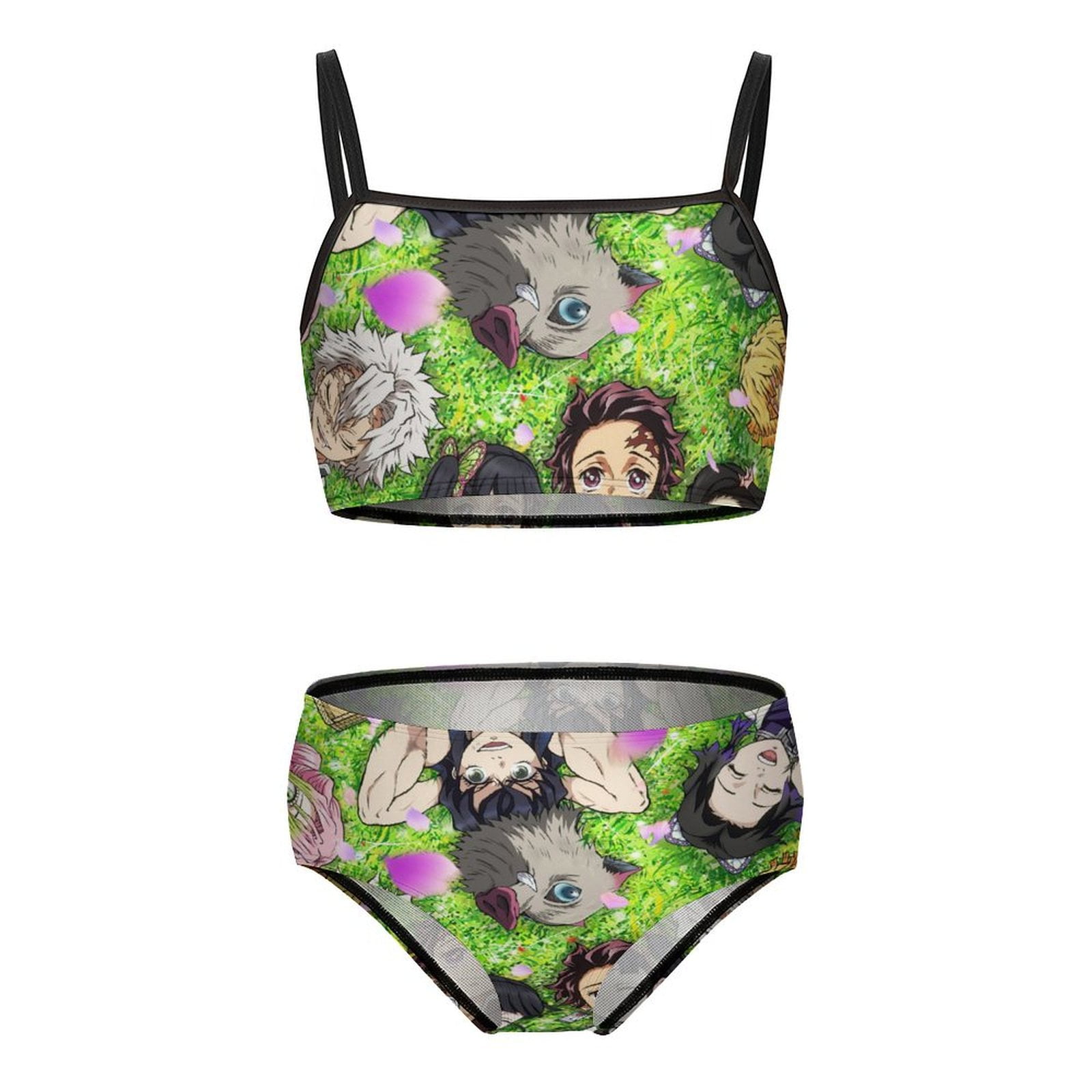 Demon Slayer Characters Children's Swimsuit Girl's Swimwear 2 Piece ...