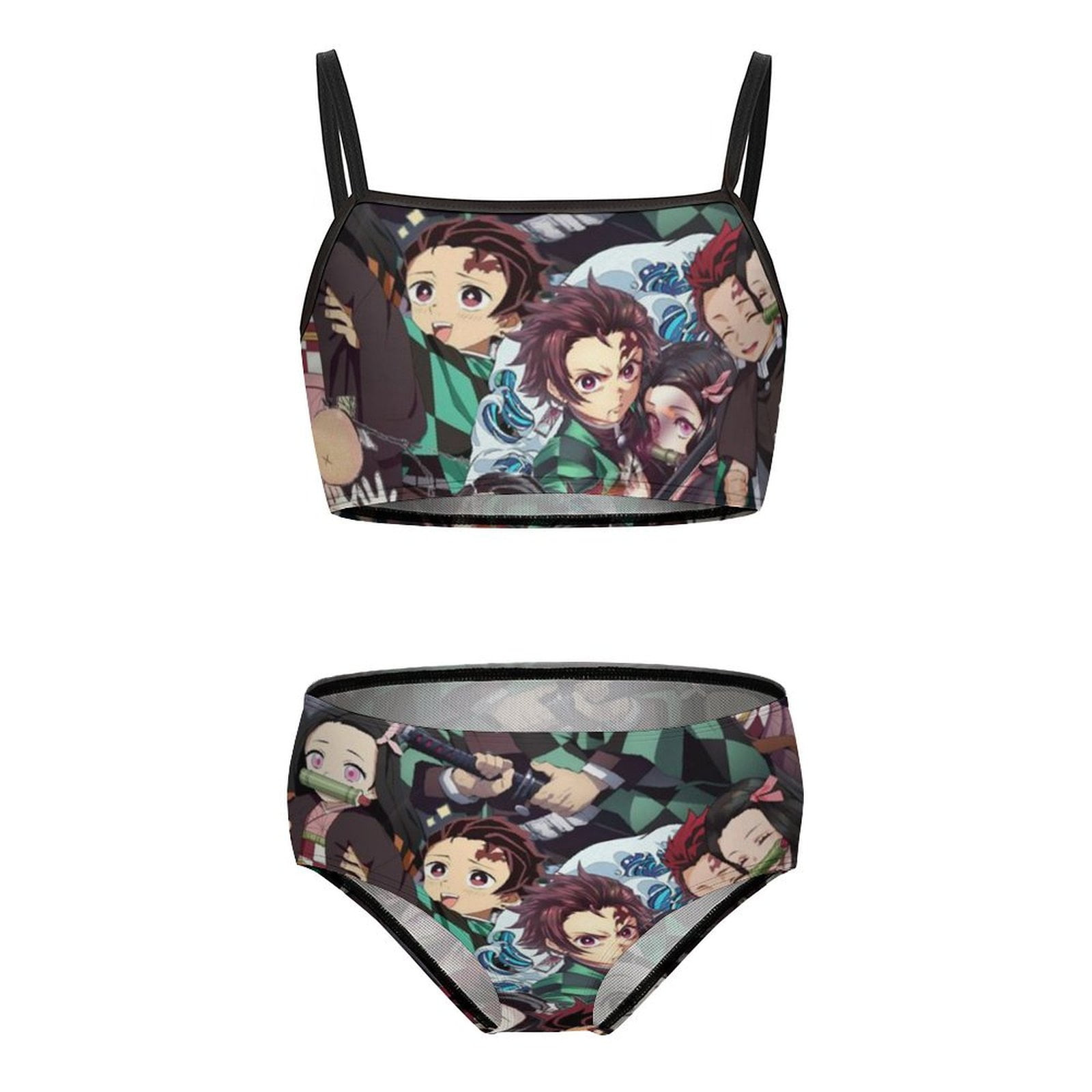Demon Slayer Children's Swimsuit Girl's Swimwear 2 Piece Bikini Sets ...