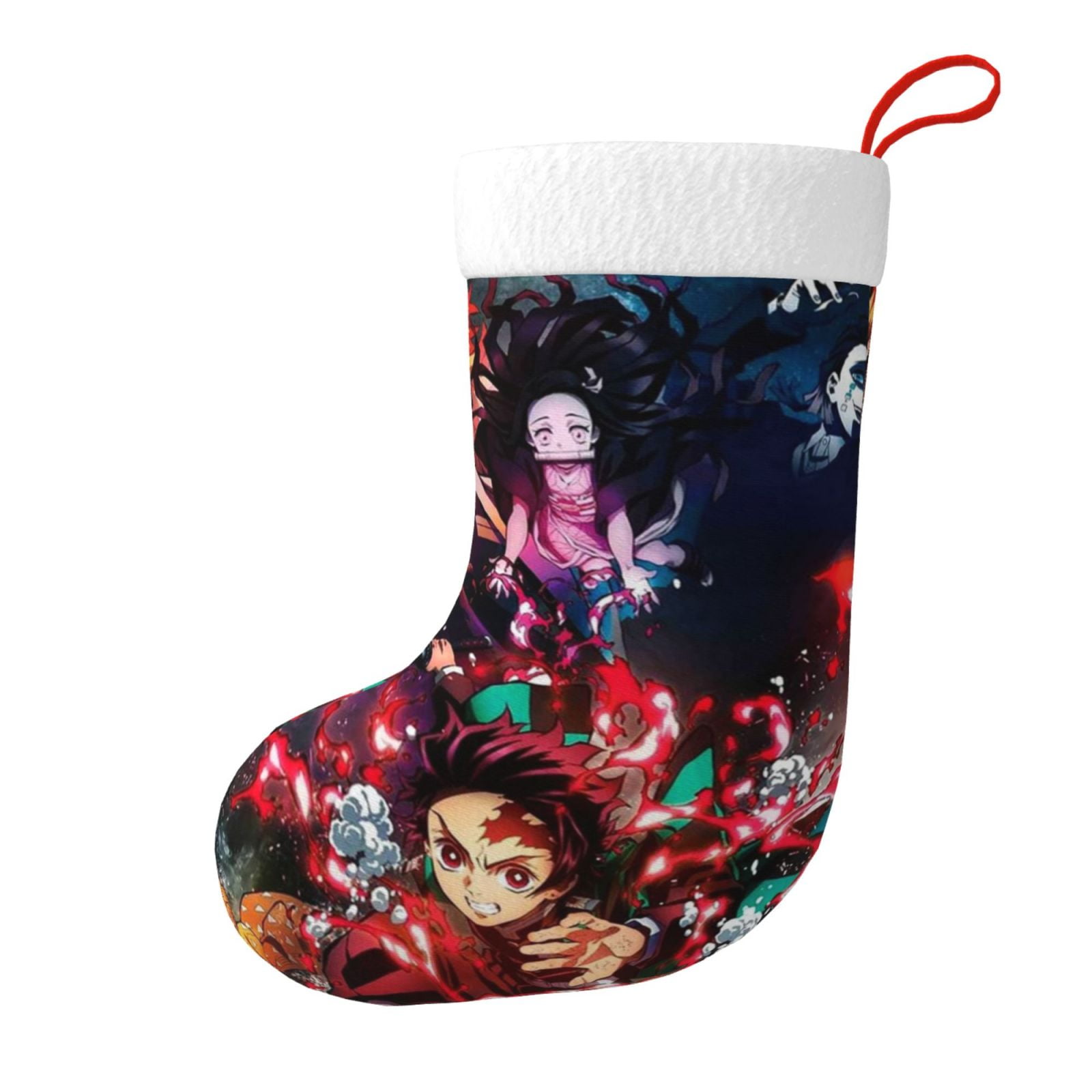 Demon Slayer Christmas Stocking 17.7" Classic Xmas Stockings For Family ...