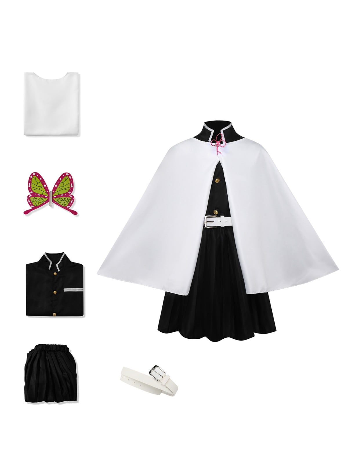 Demon Slayer Costume（5Pcs)- Women's Kanao Tsuyuri Cosplay Costume ...