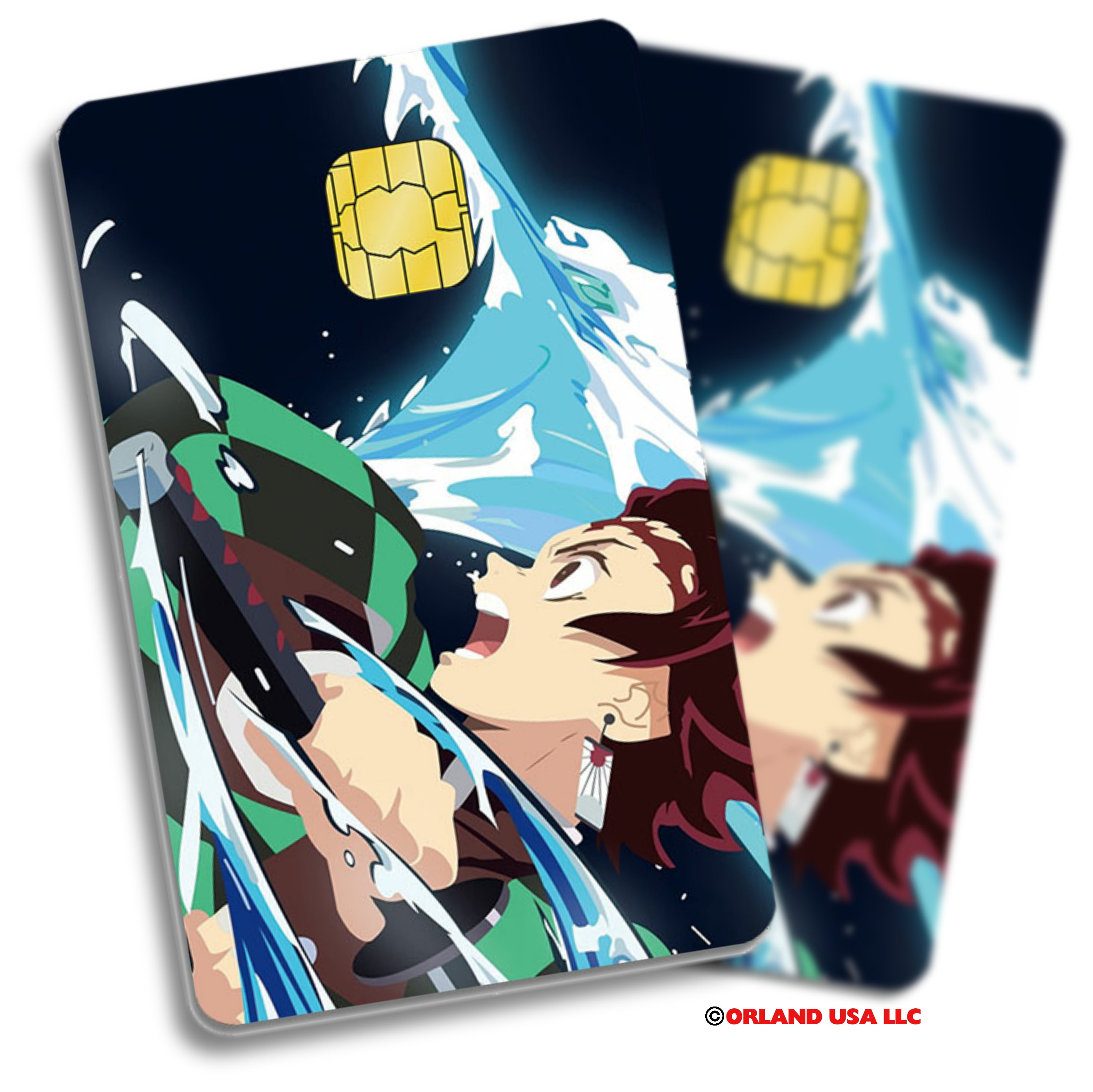 Demon Slayer Credit Card Smart Sticker Skin Film Pre-Cut for Large Chip ...