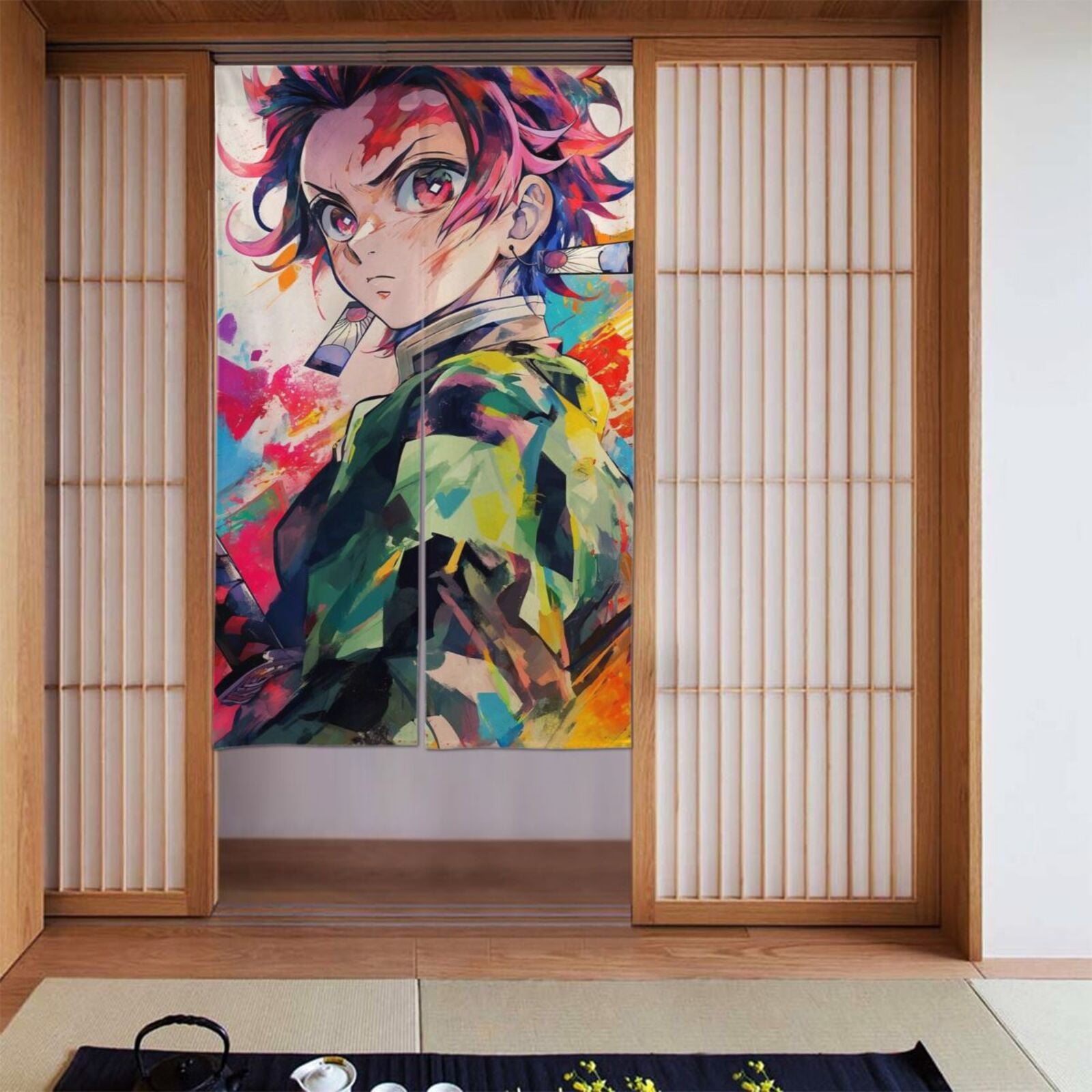 Demon Slayer Custom Funny Photo Doorway Curtain, Customized ...