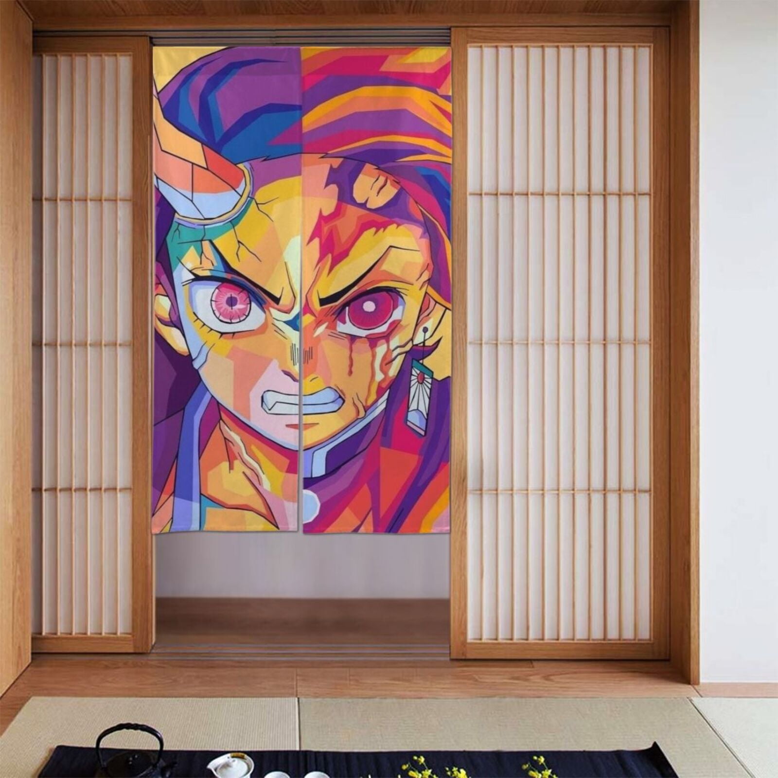 Demon Slayer Custom Funny Photo Doorway Curtain, Customized ...
