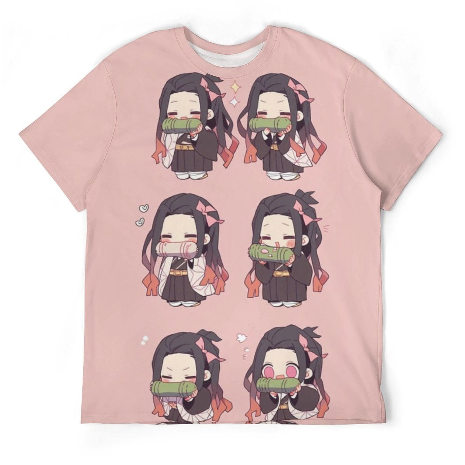 Demon Slayer Cute Nezuko Unisex T Shirt Short-sleeve Shirt For Men ...