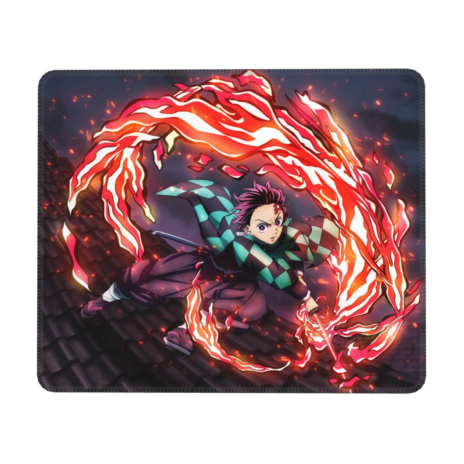 Demon Slayer Desk Mat, Gaming Mouse Pad Mat with Non-Slip Base Stitched ...