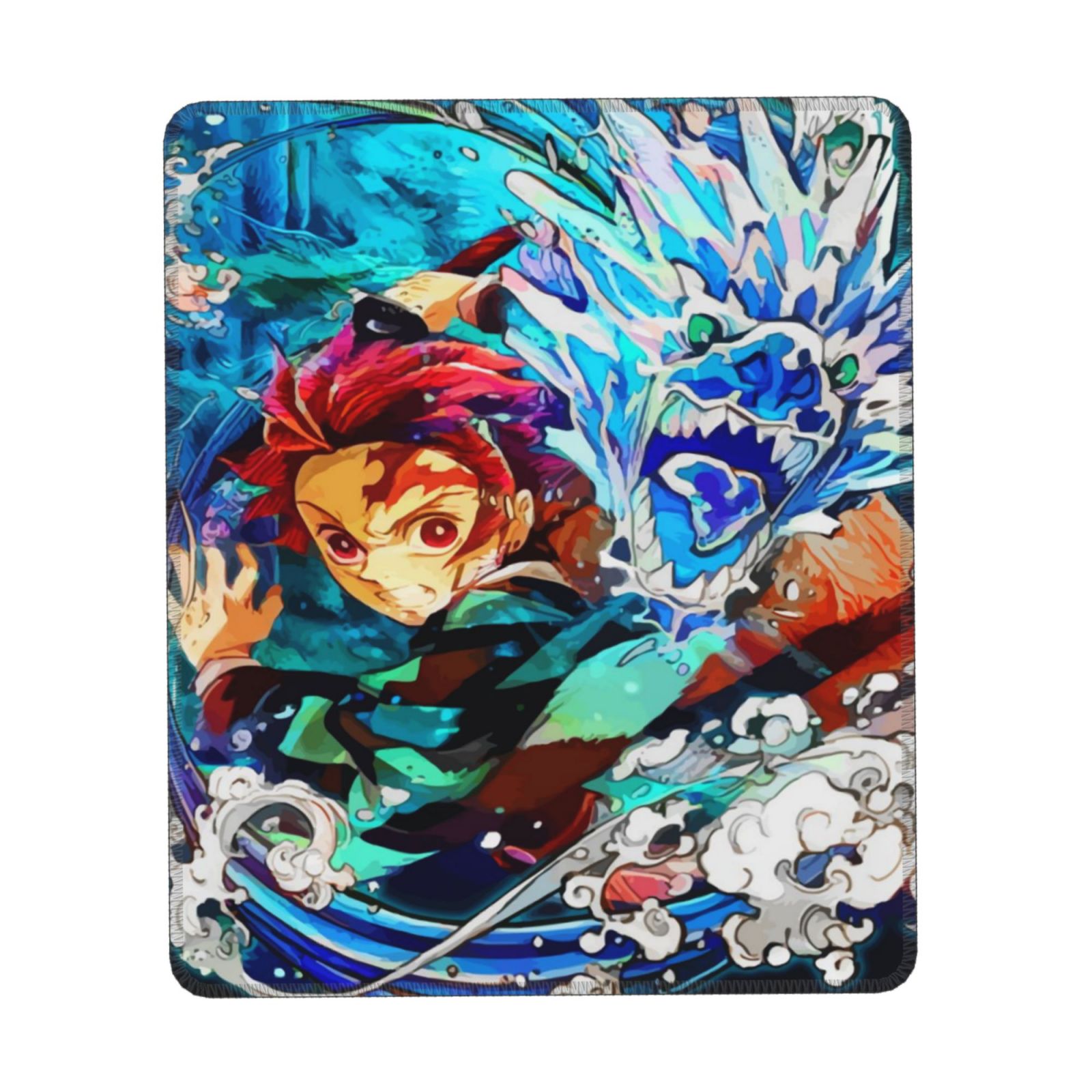 Demon Slayer Desk Mat, Gaming Mouse Pad Mat with Non-Slip Base Stitched ...