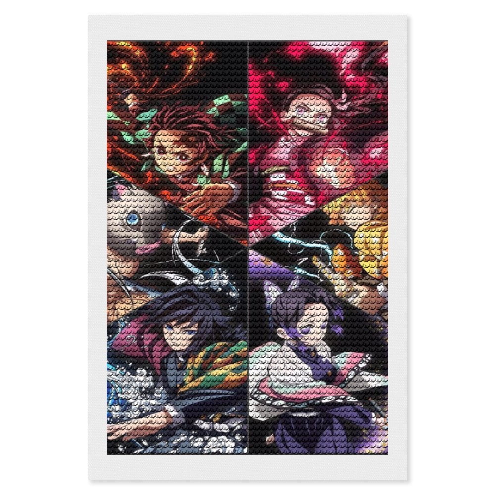Demon Slayer Diamond Art Kits for Adults - 5D Diamond Art Kits for ...