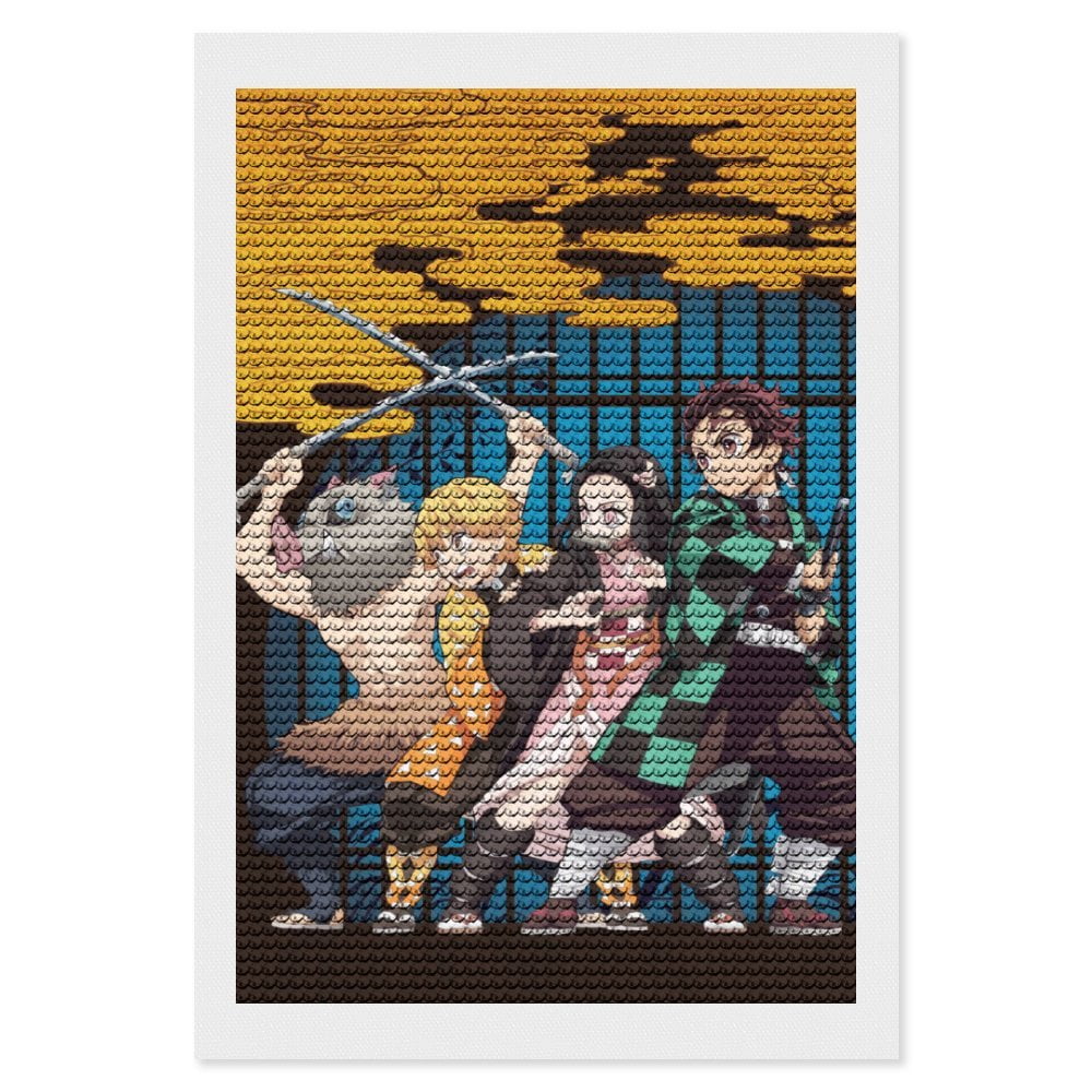 Demon Slayer Diamond Art Kits for Adults - 5D Diamond Art Kits for ...