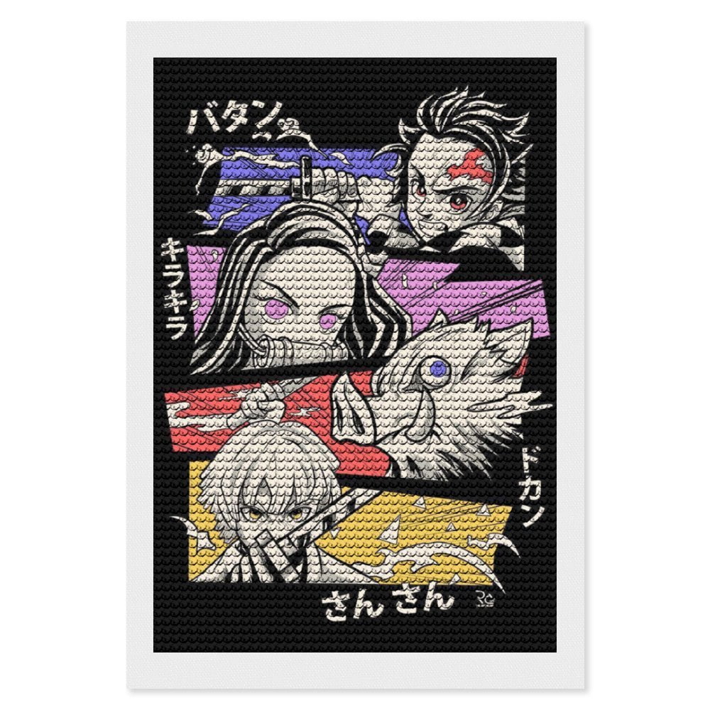 Demon Slayer Diamond Art Kits for Adults - 5D Diamond Art Kits for ...