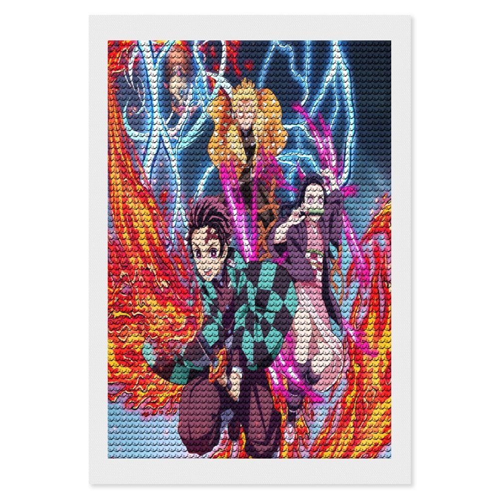 Demon Slayer Diamond Art Kits for Adults - 5D Diamond Art Kits for ...