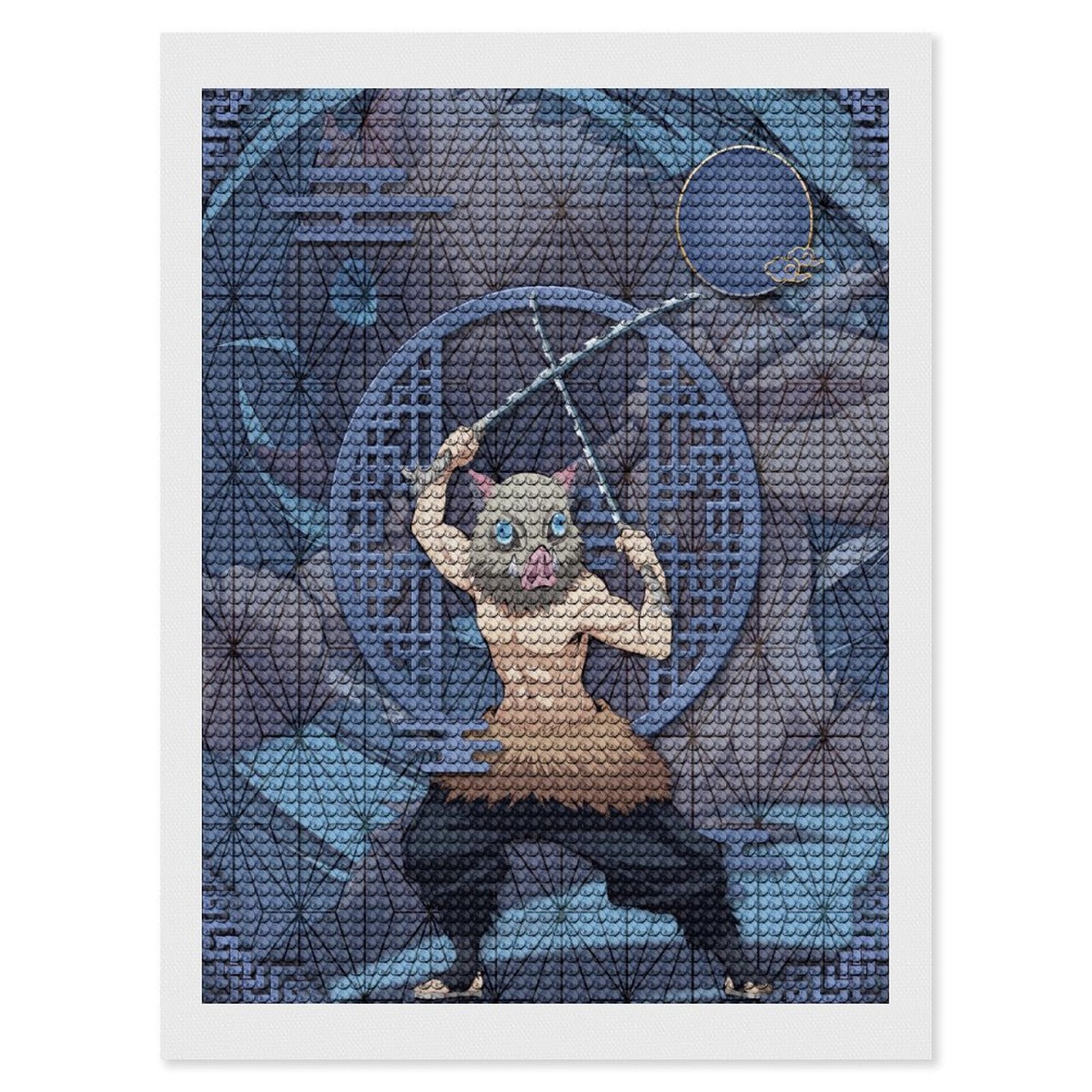 Demon Slayer Diamond Art Kits for Adults Beginners Round 5D Paint with ...
