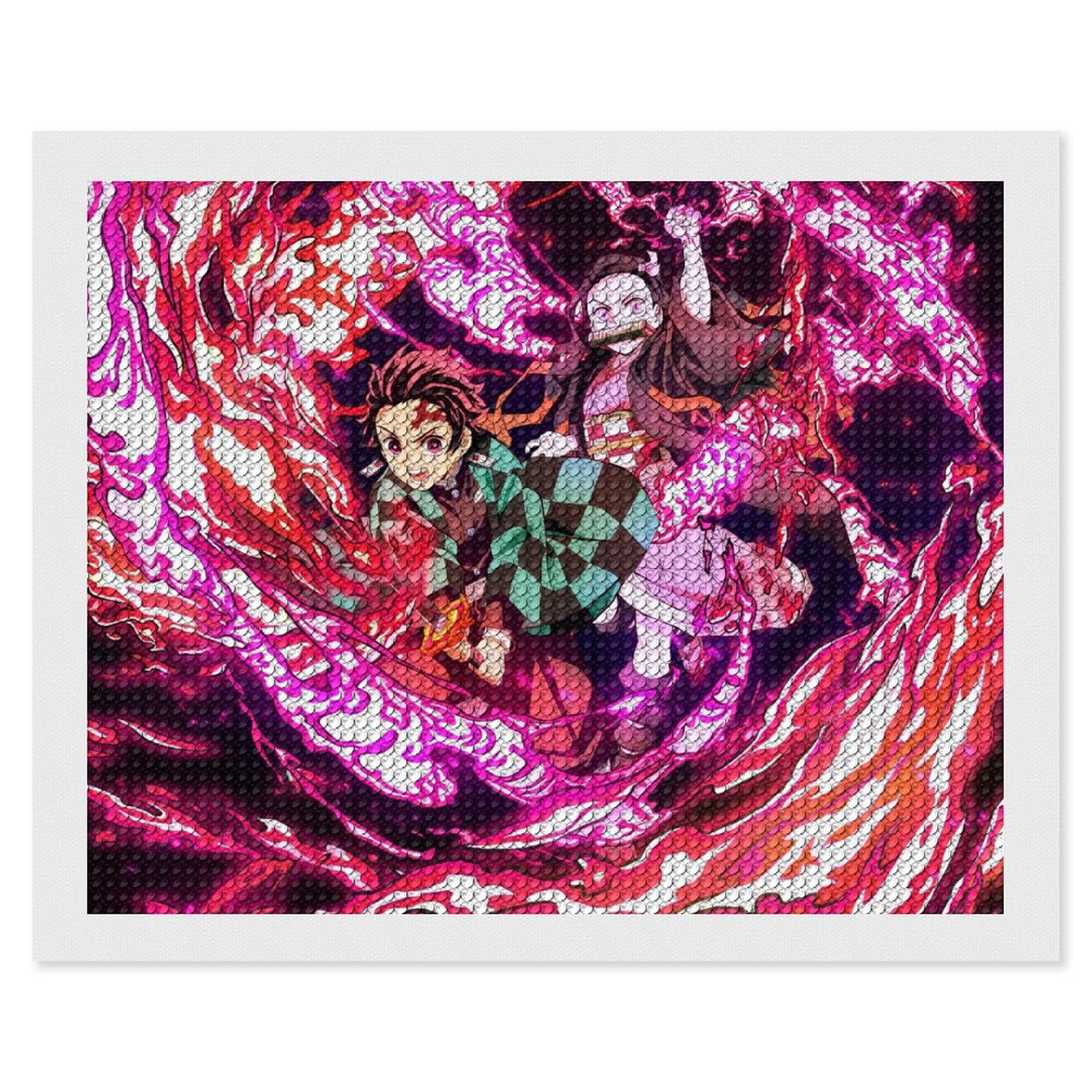 Demon Slayer Diamond Art Kits for Adults Beginners Round 5D Paint with ...
